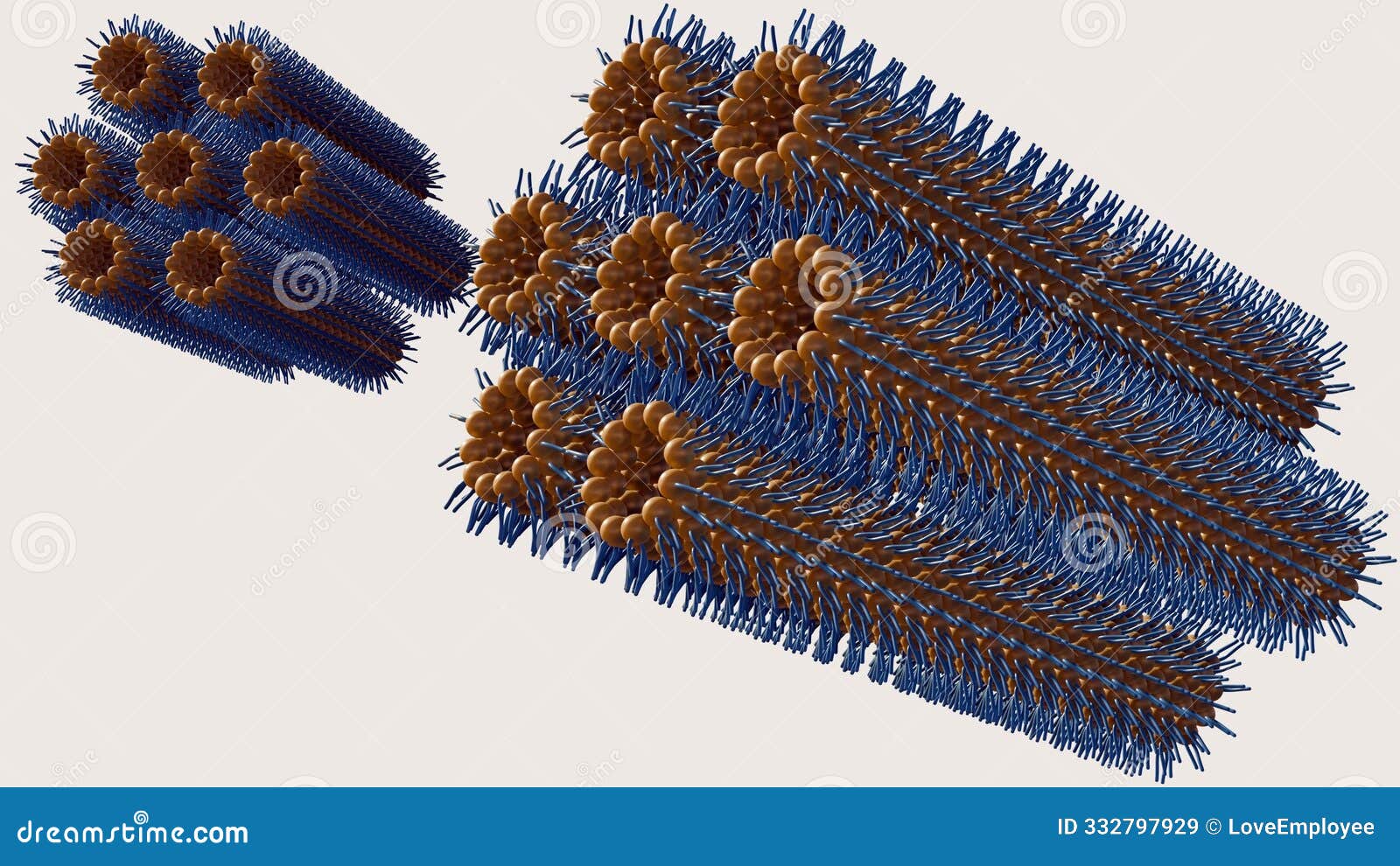 3d Rendering of Inverse Hexagonal Phase. Stock Illustration ...