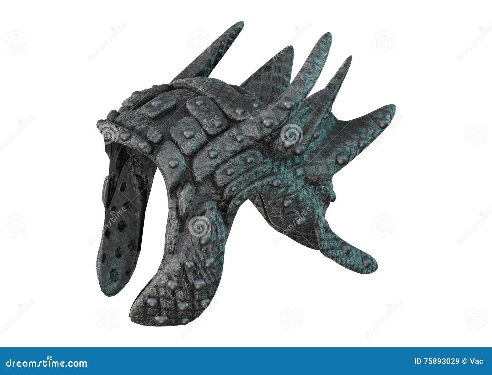 3d Rendering Of An Iron Chain Lying On A White Background In A Shape Of ...