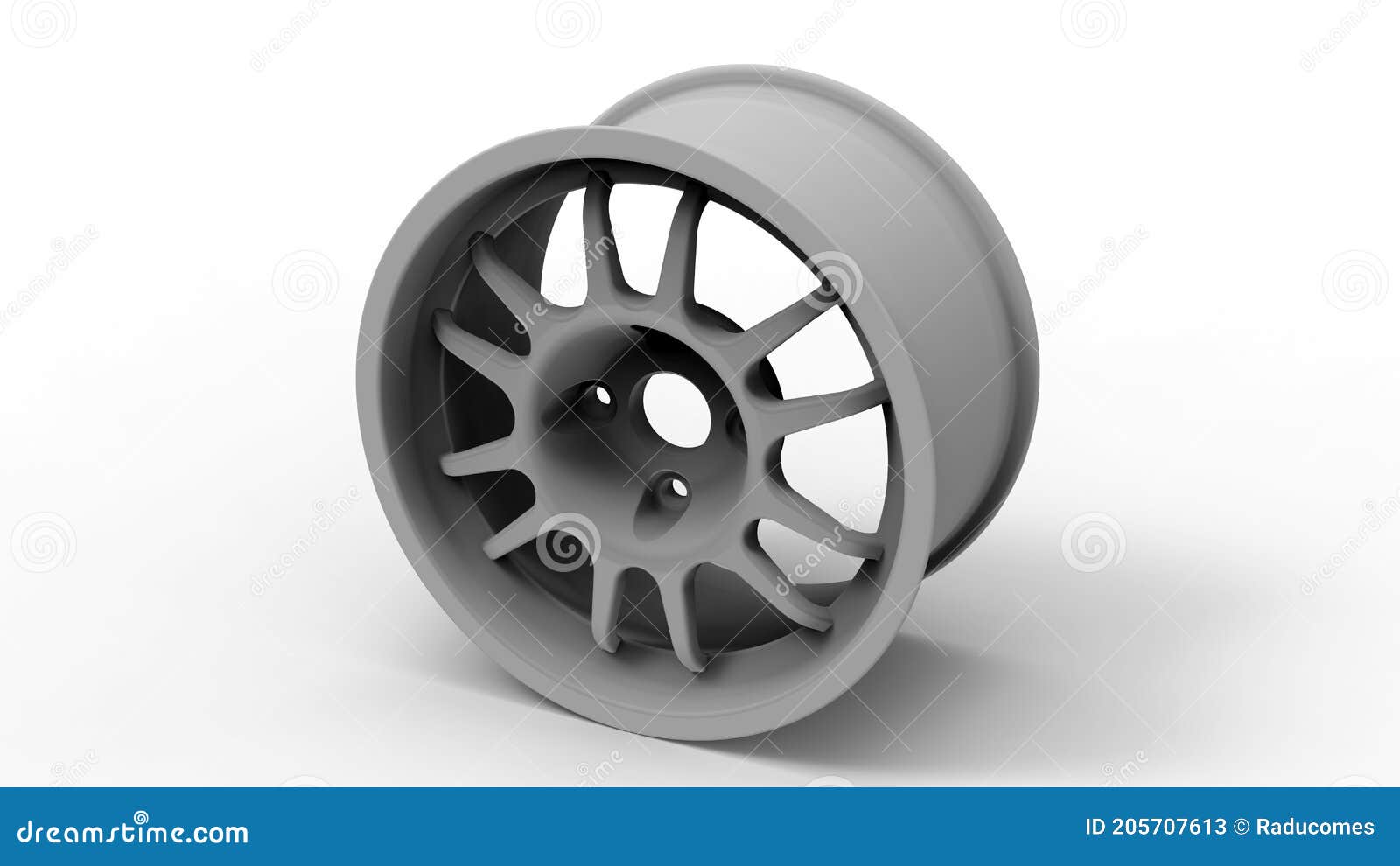 3D Rendering - Isolated Car Alloy Wheel Stock Illustration ...