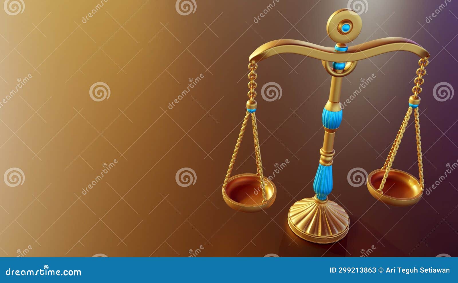 Gold Antique Scale in the Empty Background Stock Illustration ...