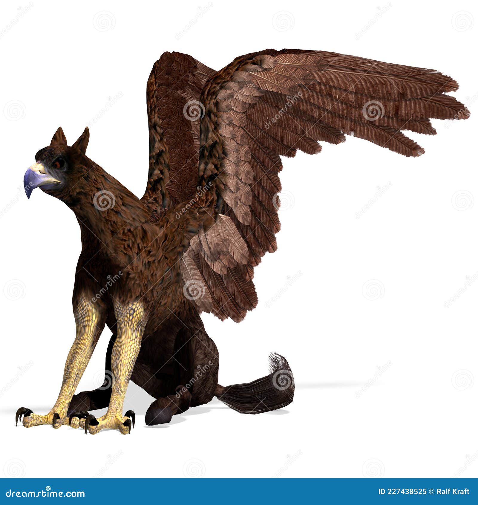 3d-illustration of an Isolated Griffin Fantasy Creature Stock ...