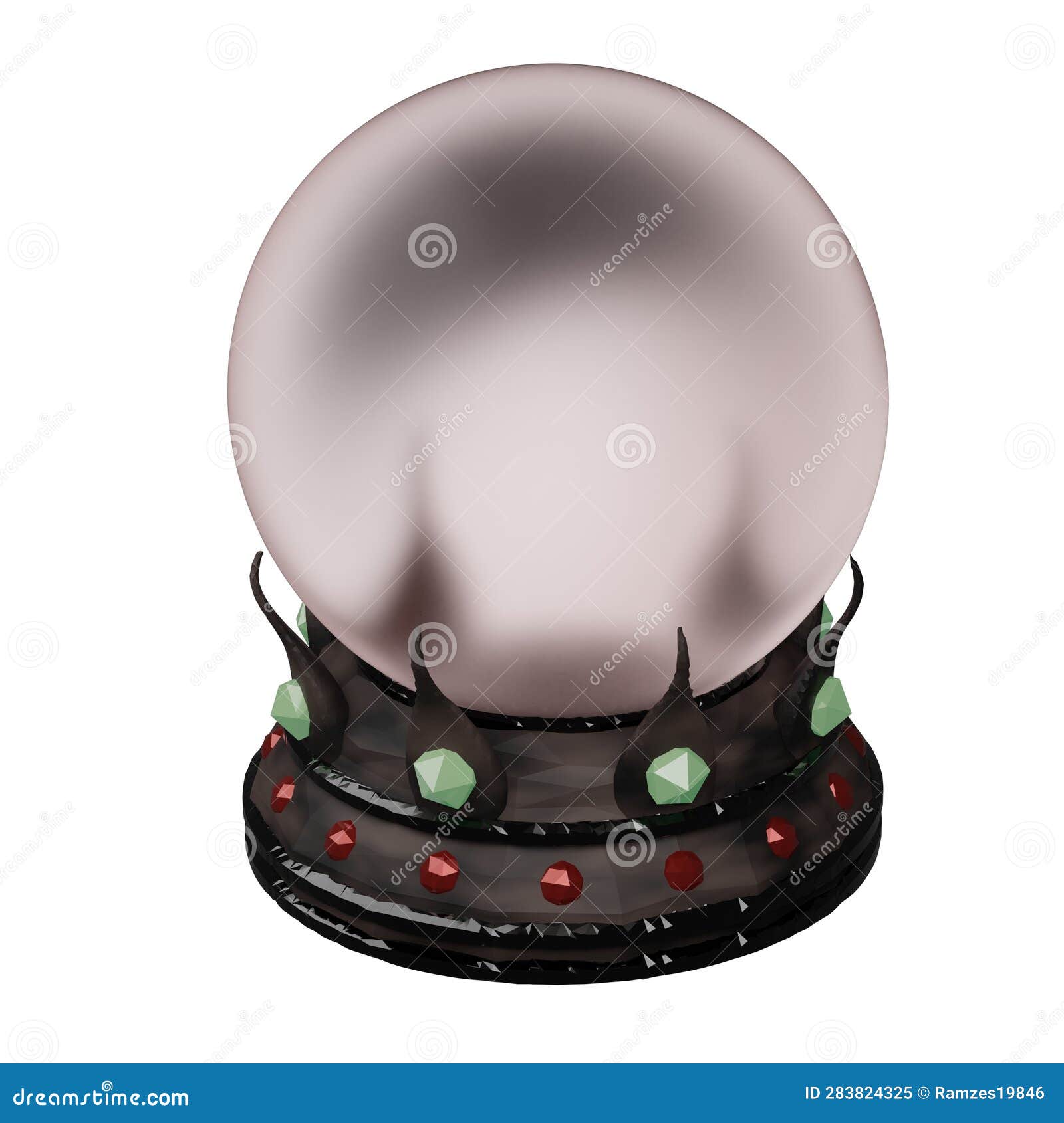 3D Rendering of Isometric Fortune Teller Magic Crystal Ball. Divination ...