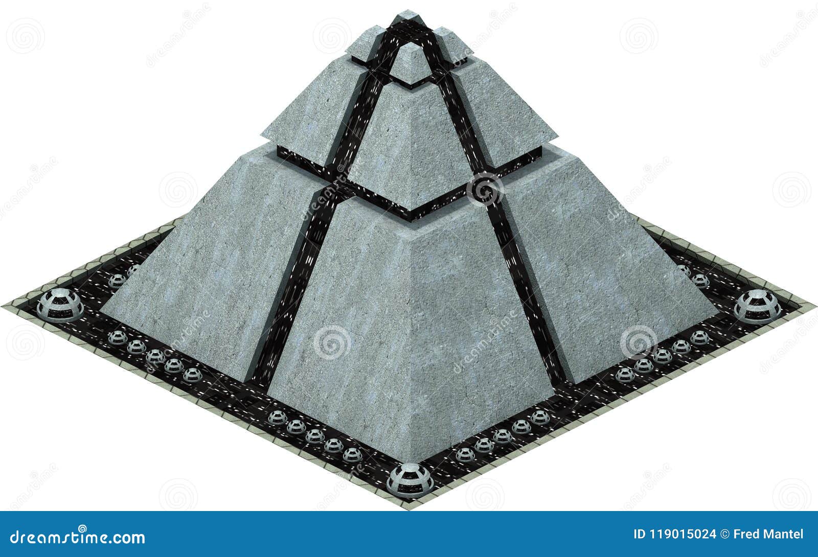 Isometric Futuristic Sci-fi Architecture, Futuristic Pyramid. 3D ...