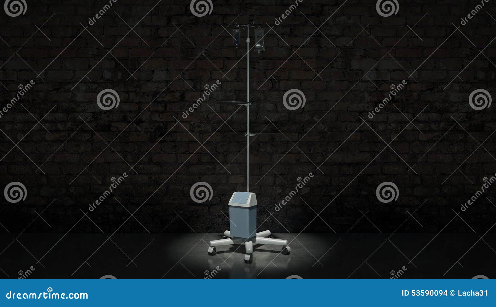 3d Rendering of a IV Pole stock illustration. Illustration of closeup ...