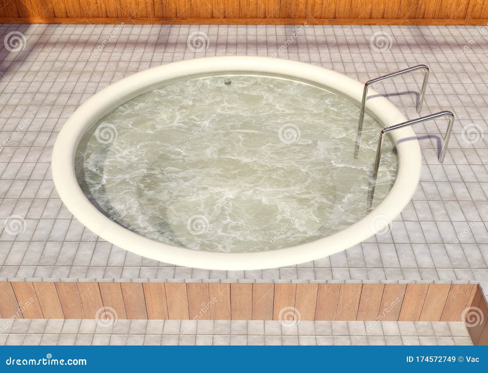3D Rendering Jacuzzi Room stock illustration. Illustration of enjoyment ...