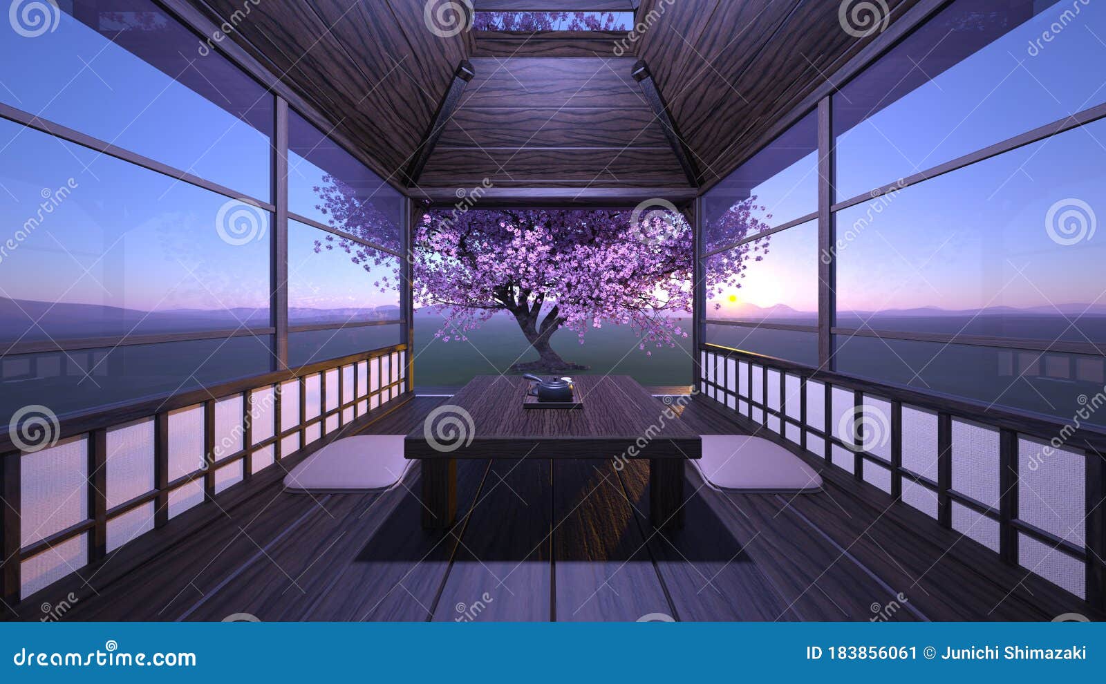 3D CG Rendering Of Japanese Winter Spa Yu No Yado Yufuin Royalty-Free ...