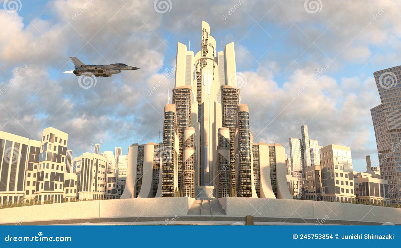 3D Rendering of a Jet Fighter Stock Illustration - Illustration of ...