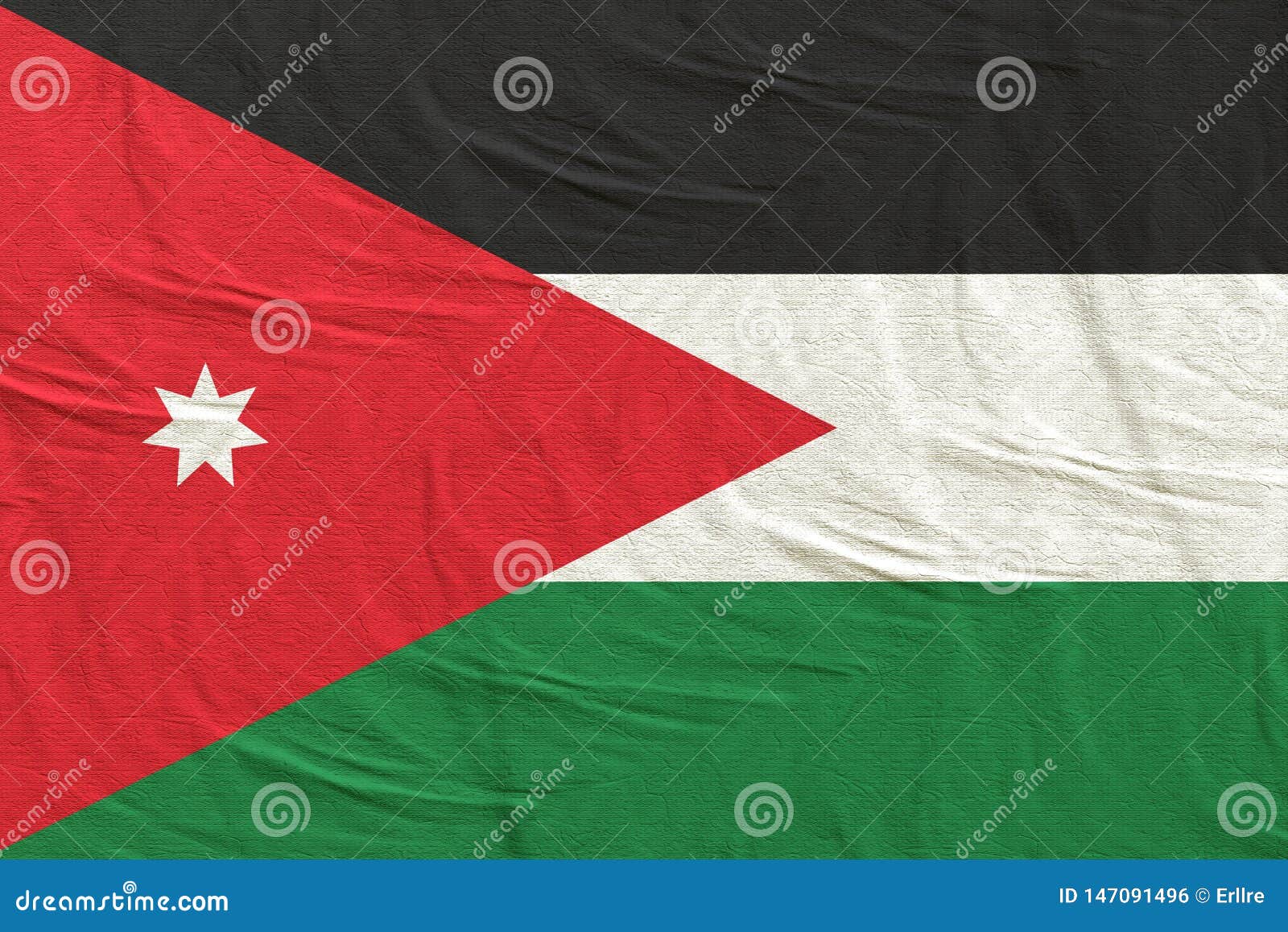 3d Rendering of Jordan Flag Stock Illustration - Illustration of ...