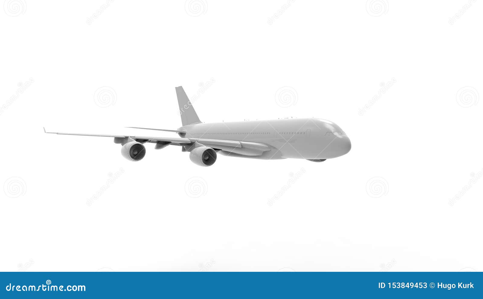 Jumbo Jet Airplane, Isolated, Front View Royalty-Free Stock Photo ...