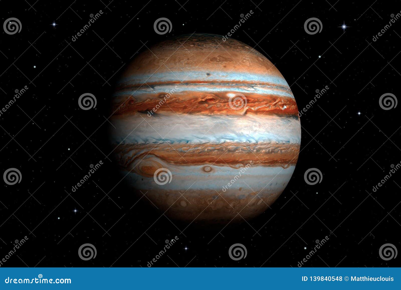 3d Rendering of Jupiter Planet. Stock Illustration - Illustration of ...