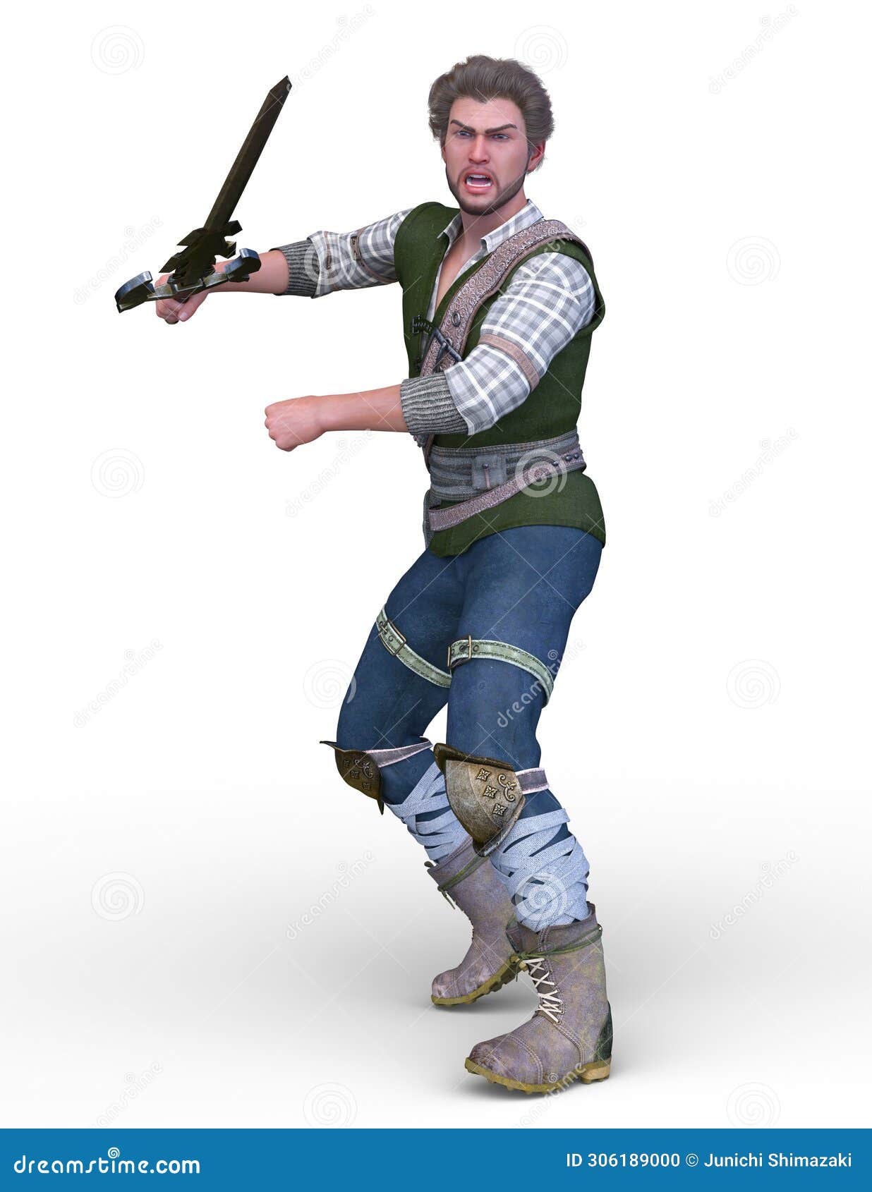 3D rendering of a knight stock illustration. Illustration of knight ...