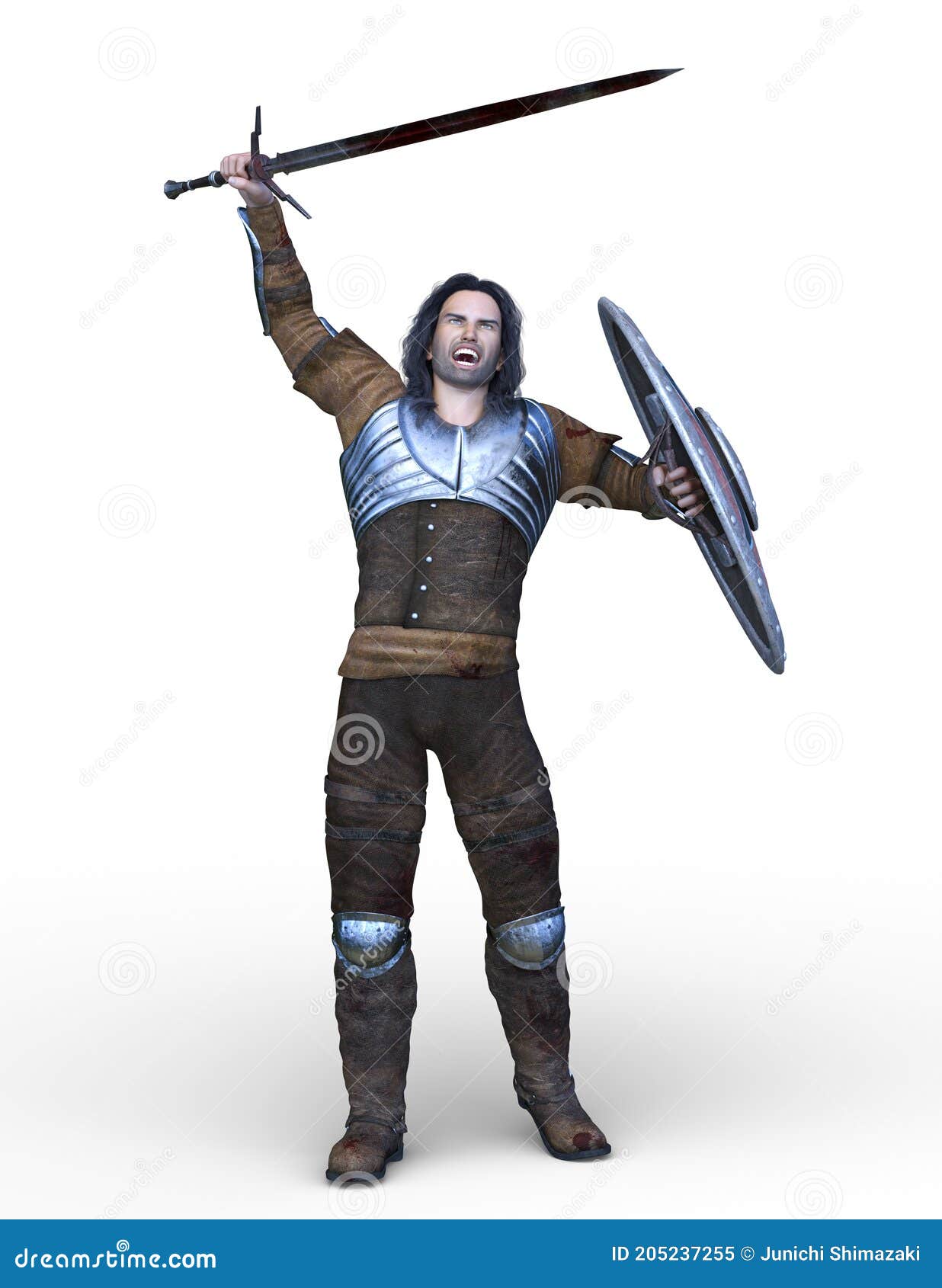 3D rendering of Knight man stock illustration. Illustration of stone ...