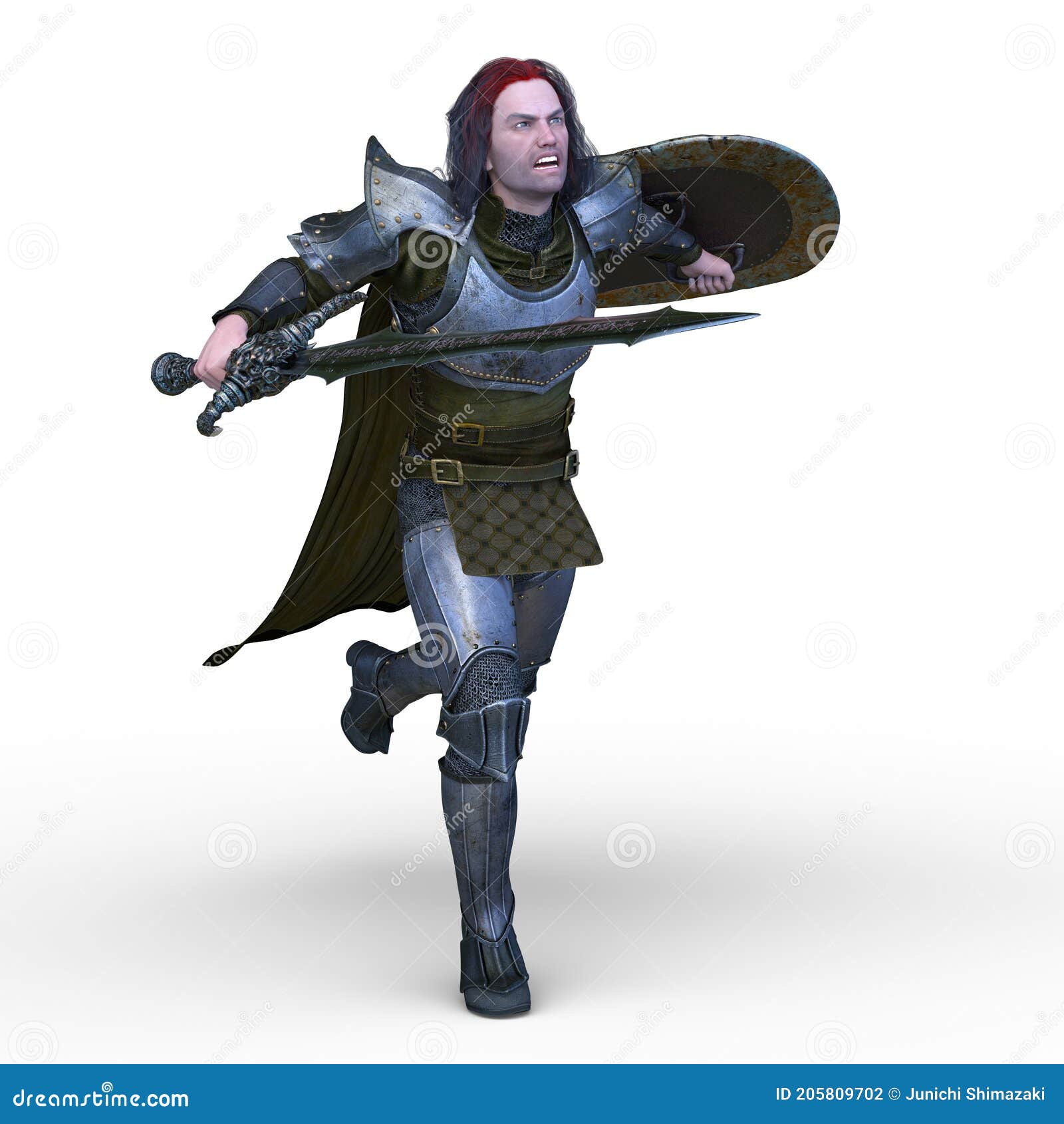 3D rendering of Knight man stock illustration. Illustration of active ...