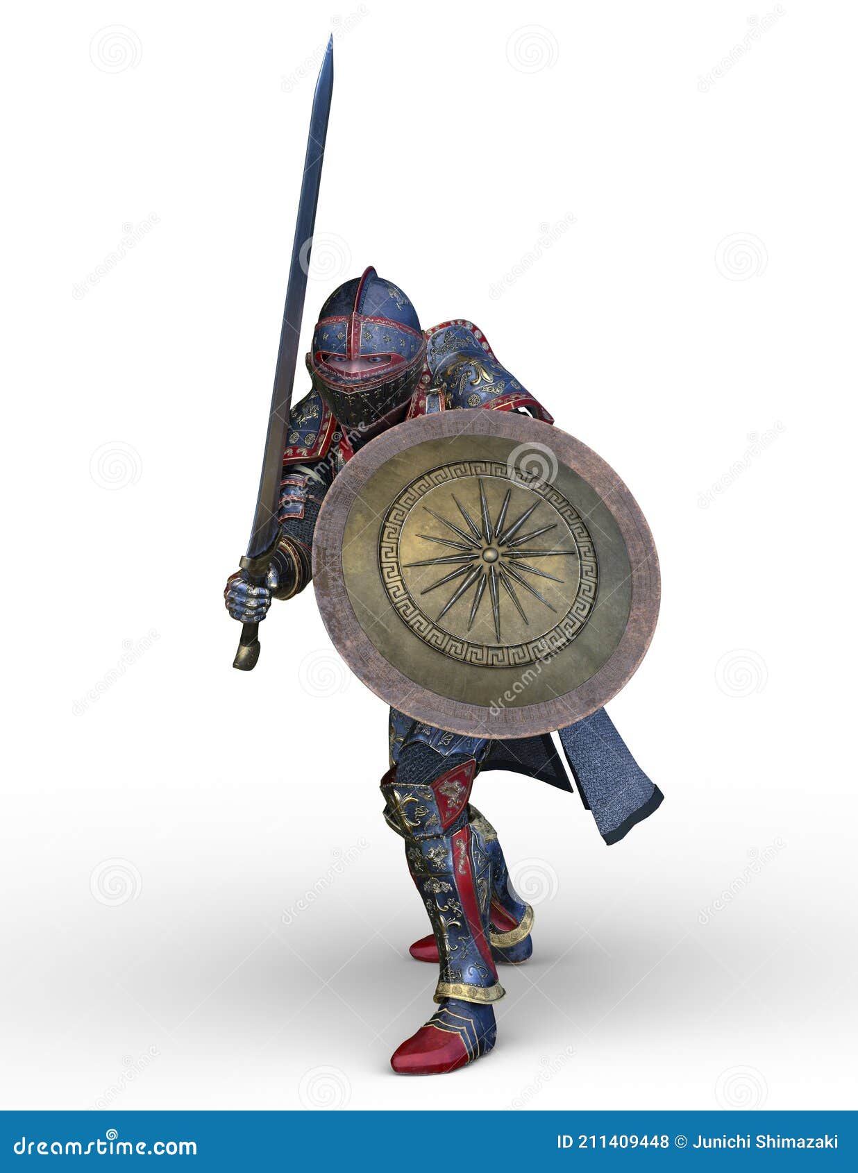 3D rendering of Knight man stock illustration. Illustration of active ...