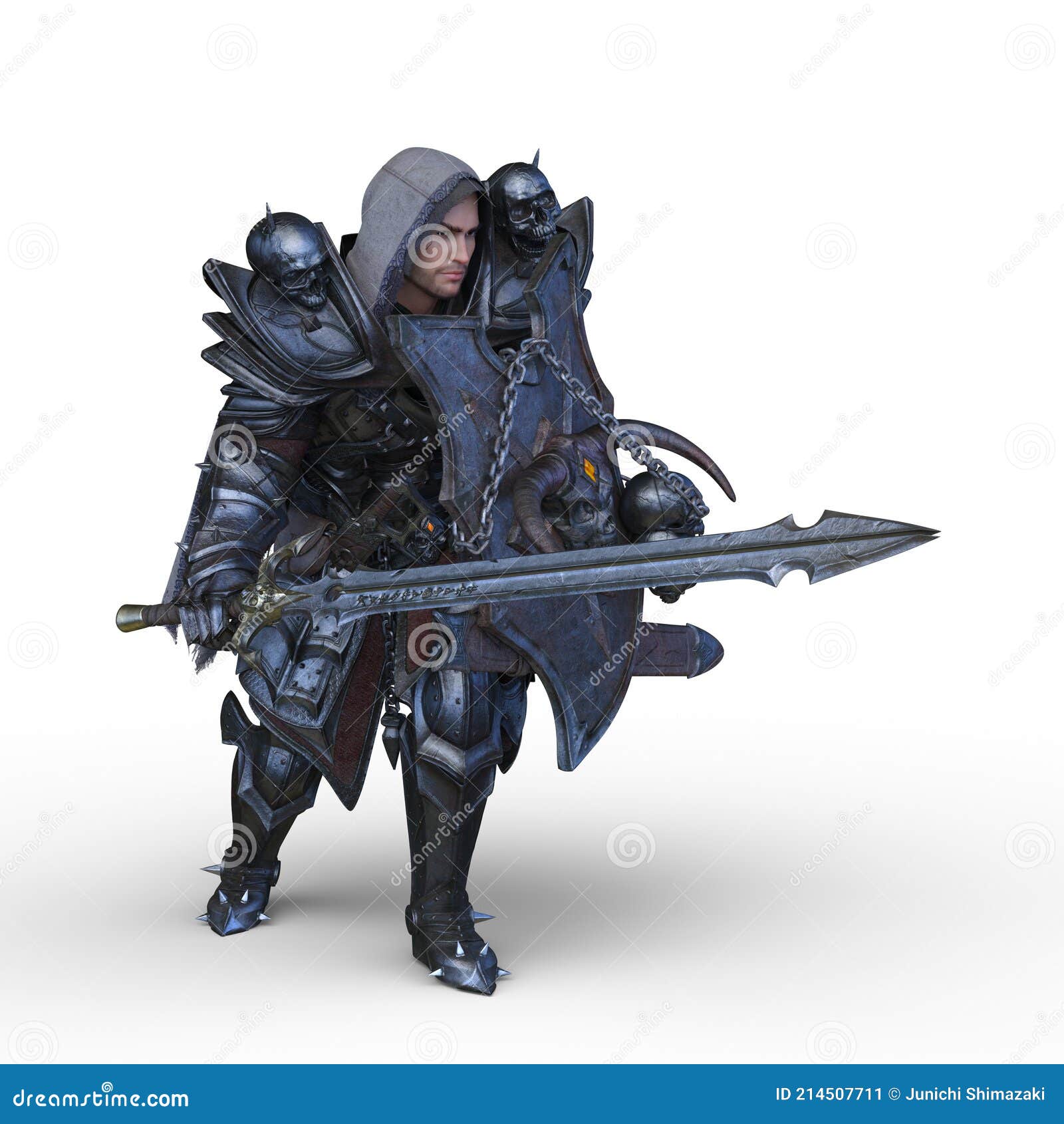 3D rendering of Knight man stock illustration. Illustration of fight ...