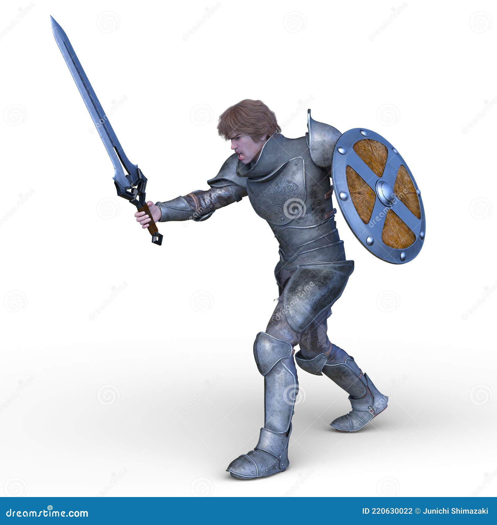 3D rendering of Knight man stock illustration. Illustration of person ...