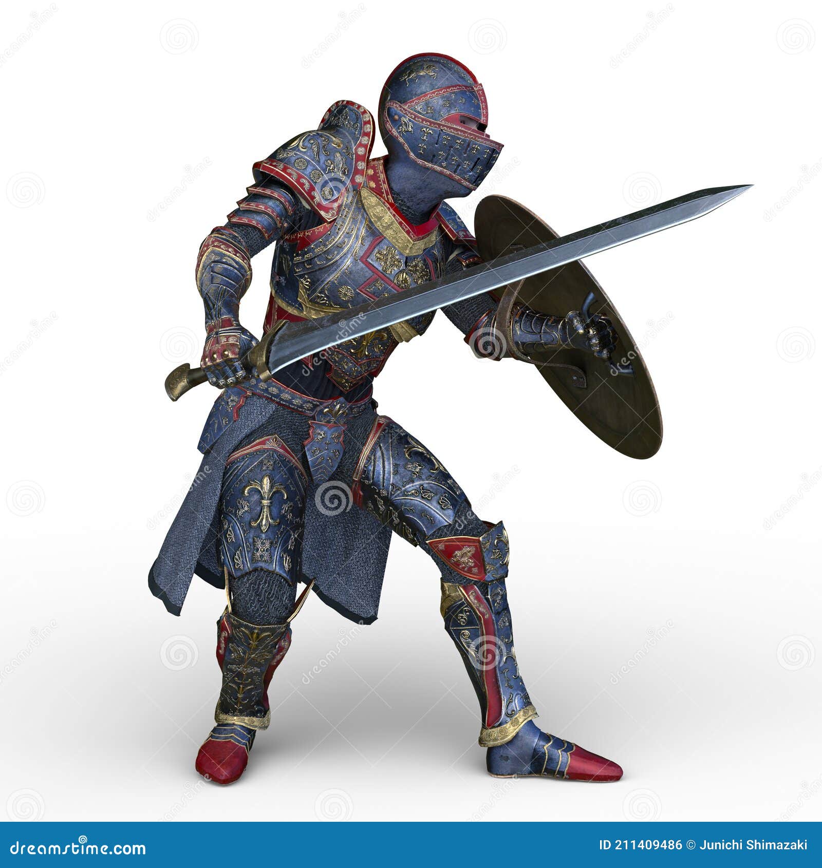 3D rendering of Knight man stock illustration. Illustration of force ...