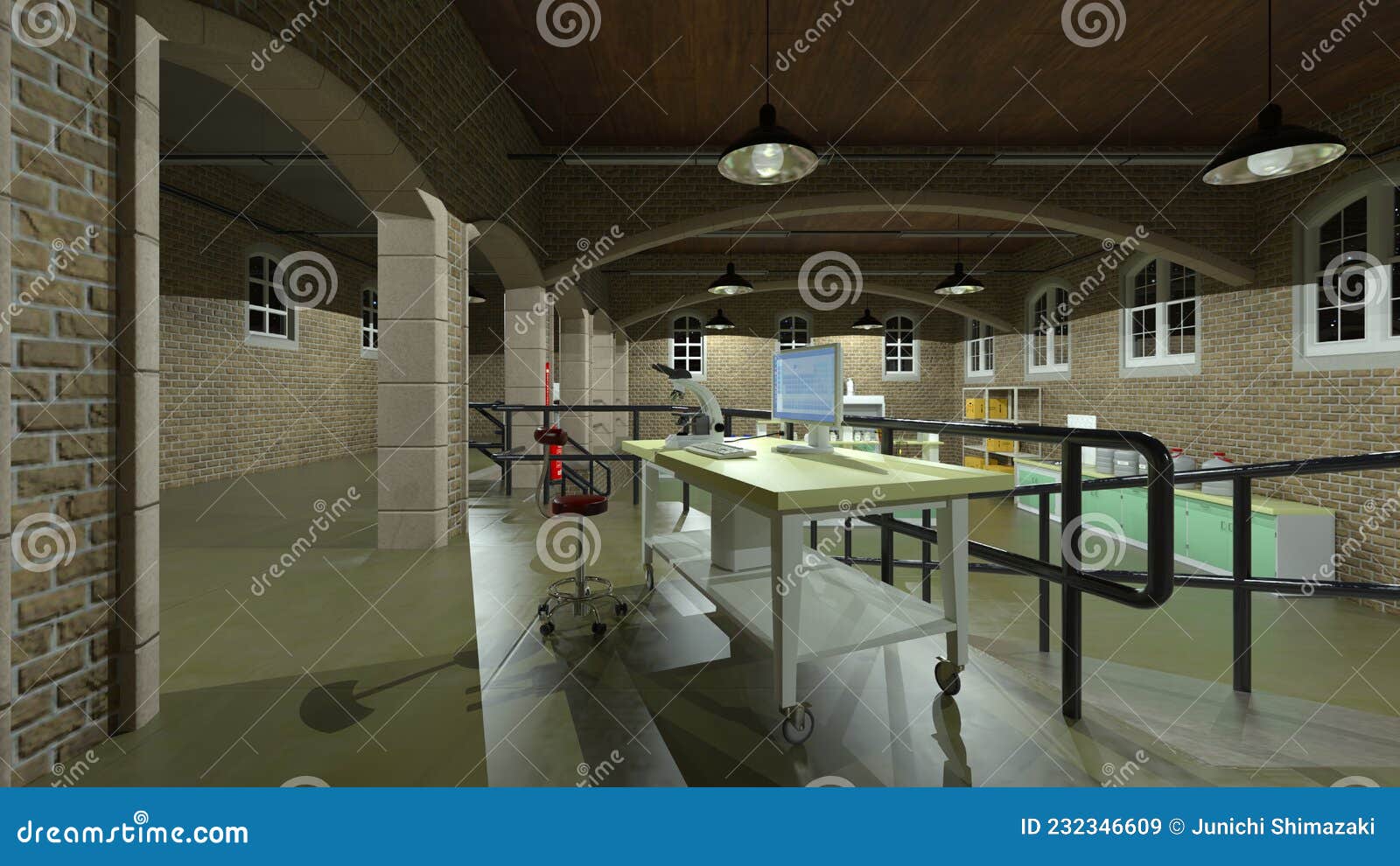 3D Rendering of the Laboratory Stock Illustration - Illustration of ...