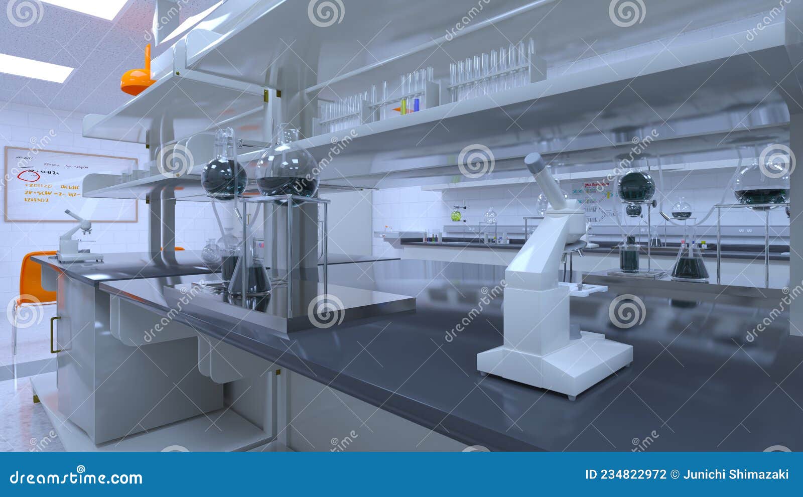3D Rendering of the Laboratory Stock Illustration - Illustration of ...