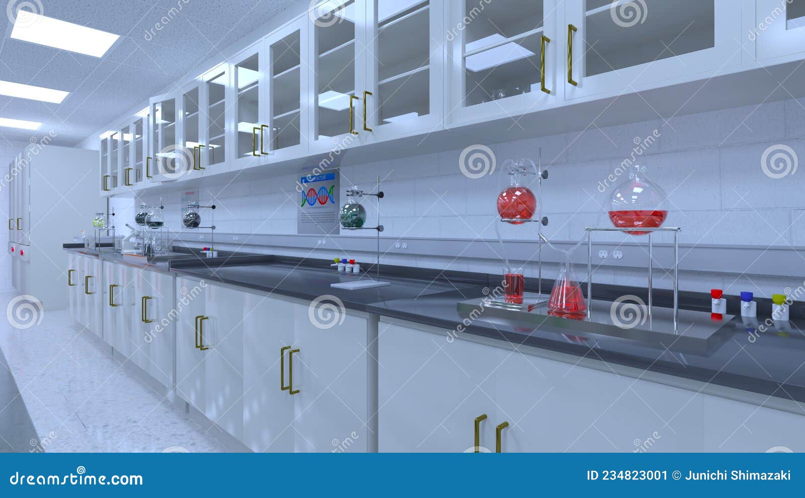 3D Rendering of the Laboratory Stock Illustration - Illustration of ...