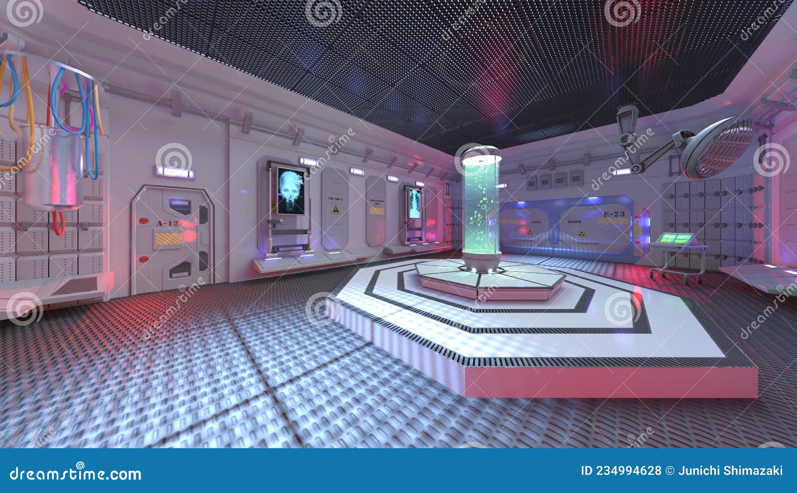 3D Rendering of the Laboratory Stock Illustration - Illustration of ...