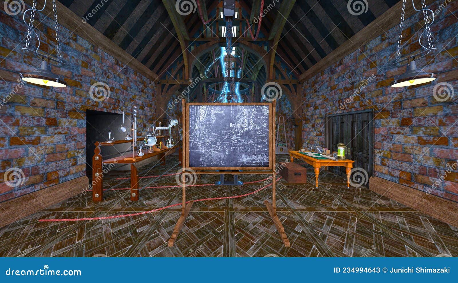 3D Rendering of the Laboratory Stock Illustration - Illustration of ...
