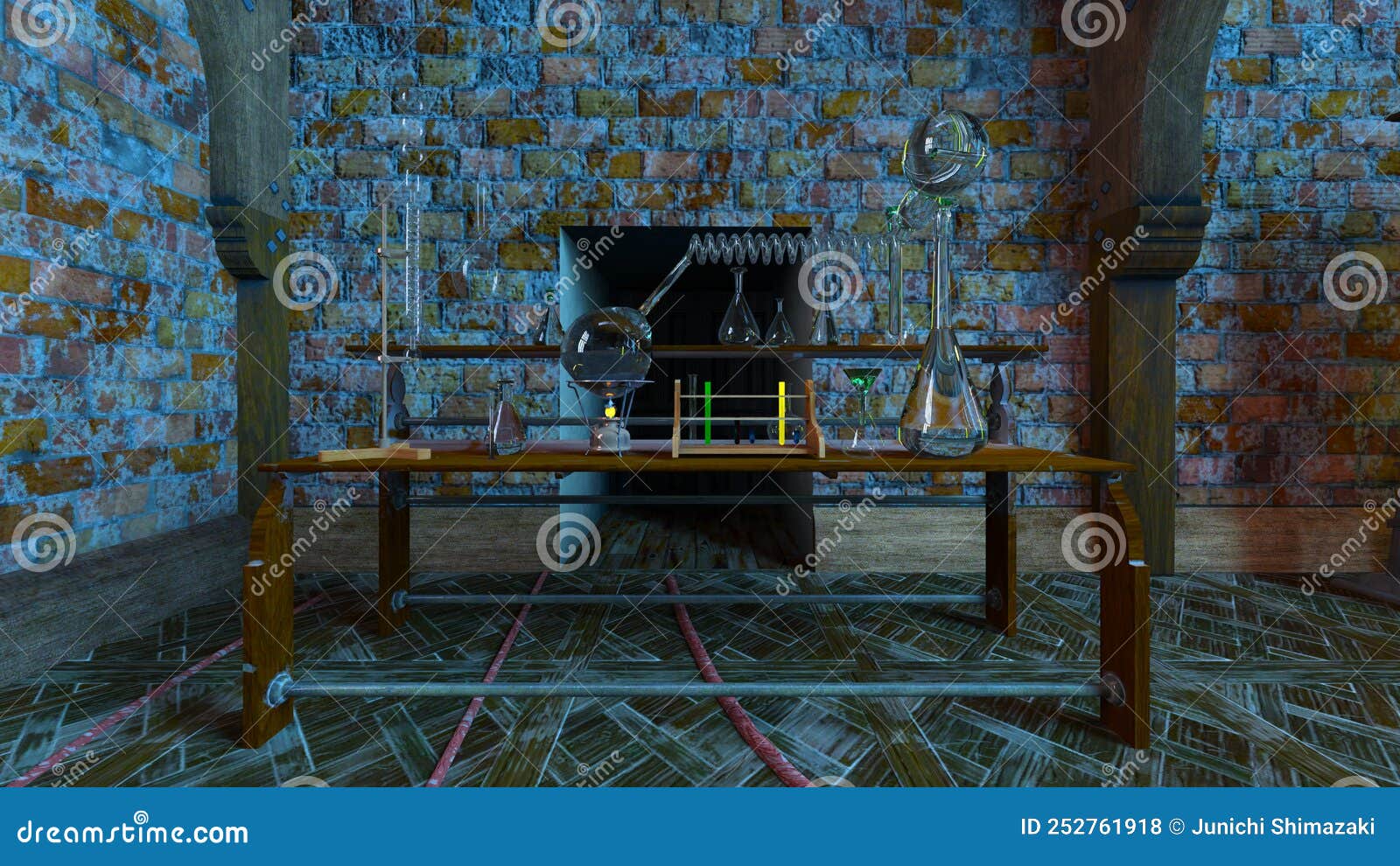 3D Rendering of the Laboratory Stock Illustration - Illustration of ...