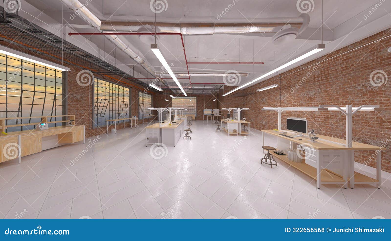 3D Rendering of the Laboratory Stock Illustration - Illustration of ...