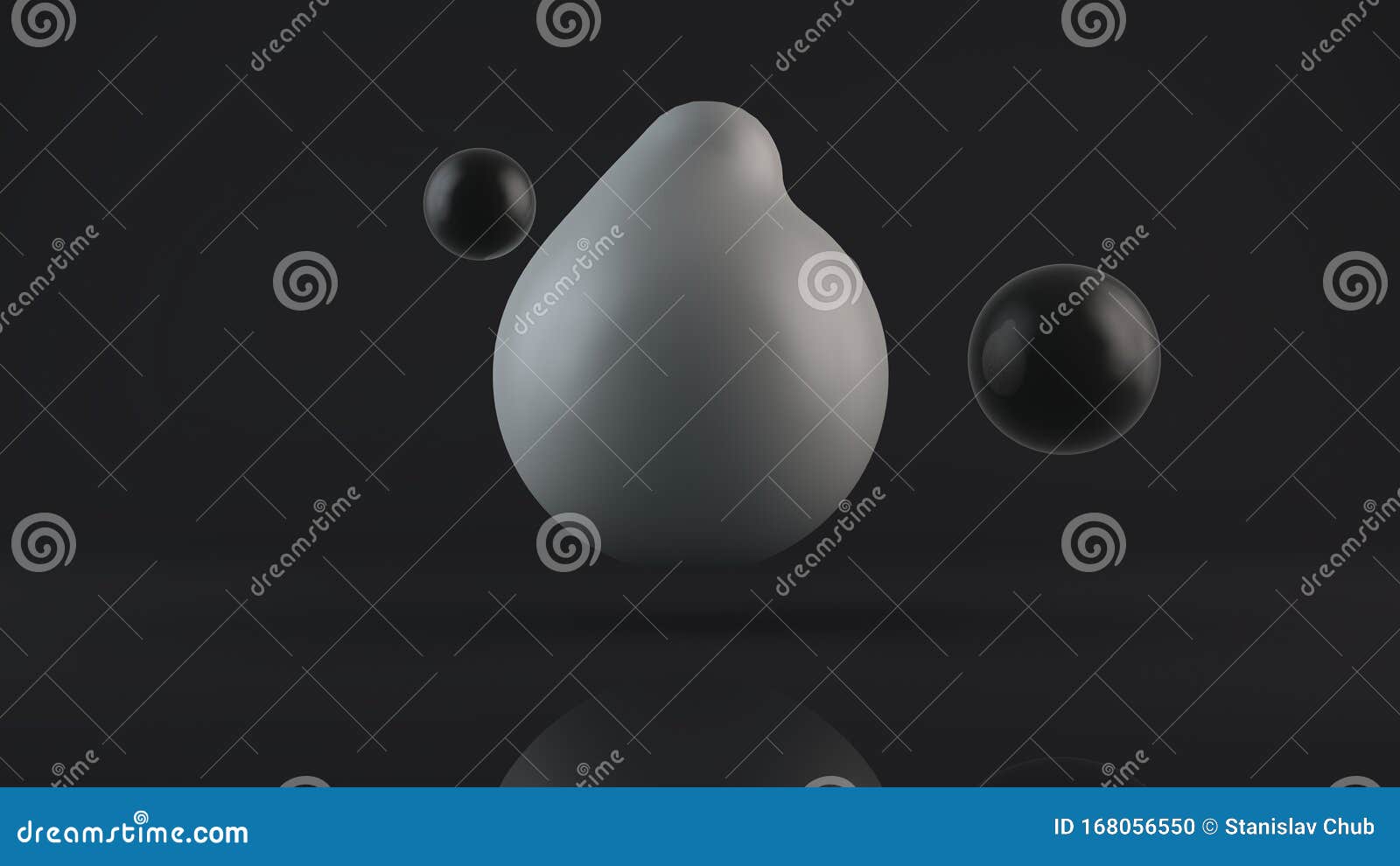 3D Rendering of a Large Glowing White Sphere with an Elongated ...
