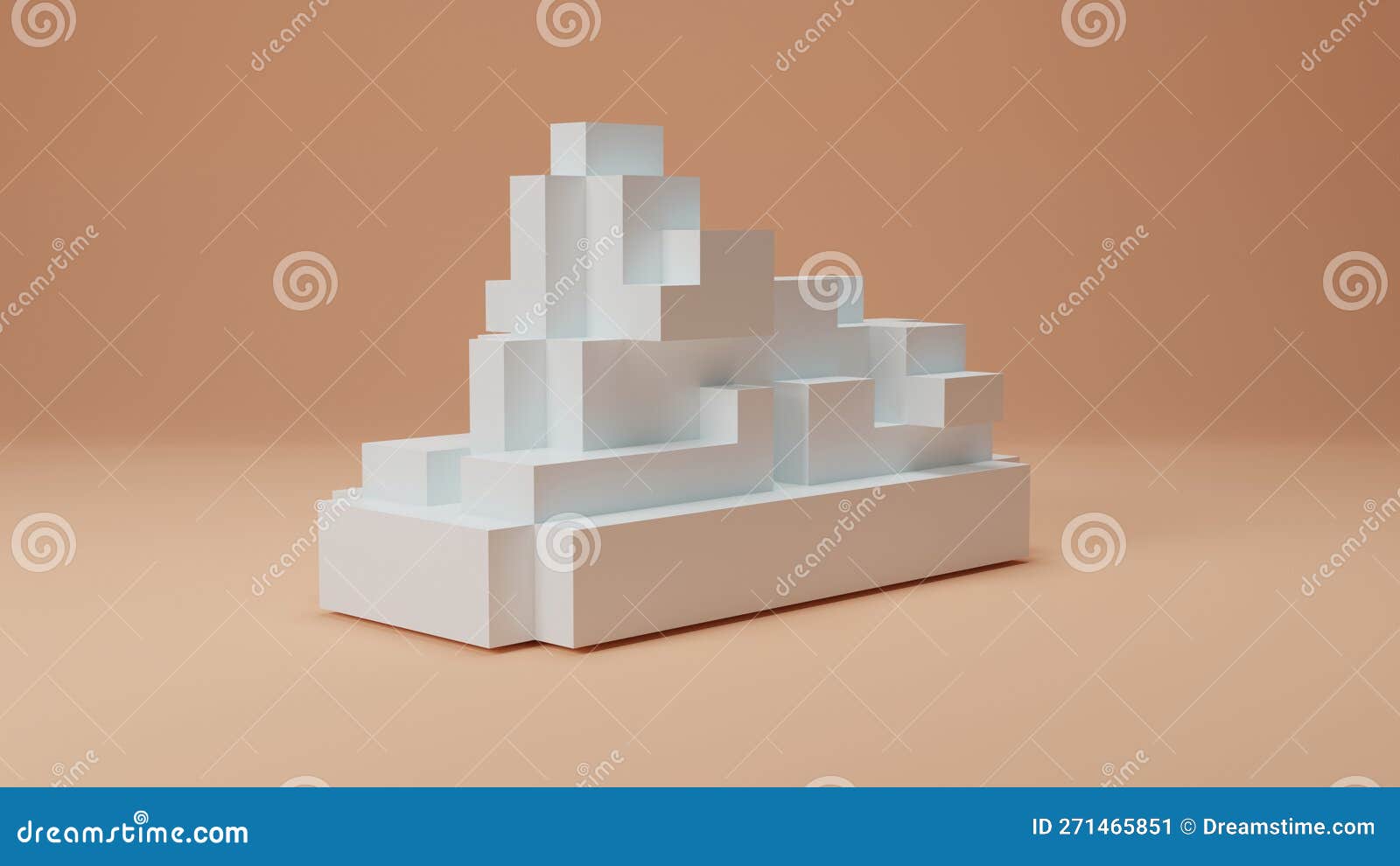 3d Rendering of a Large-pixel Sphinx Figure. Minecraft Egyptian Statues ...