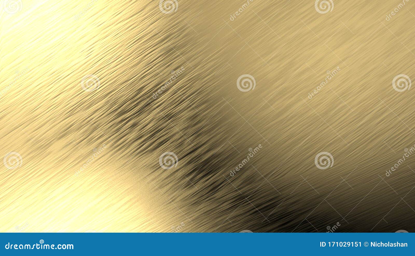 3d Rendering of Large Sheet of Rendered Finely Brushed Gold As ...