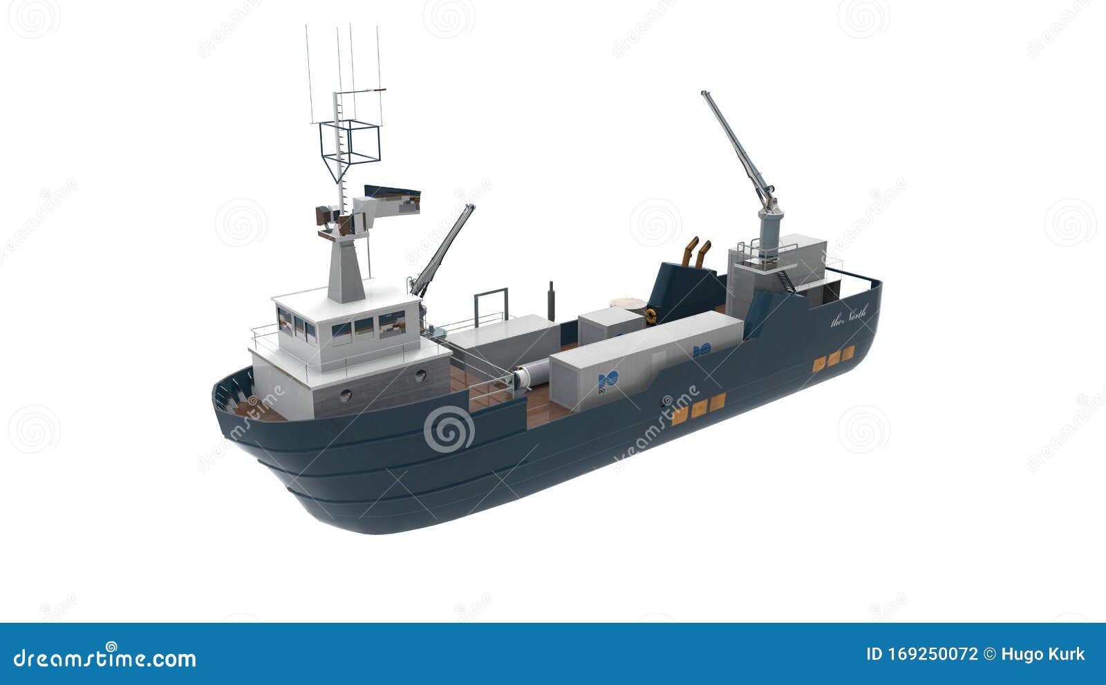 3d Rendering of a Large Vessel Isolated on a White Background Stock ...