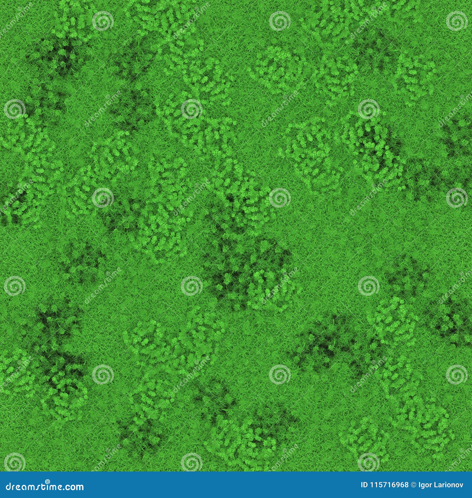 3d Rendering of the Lawn. Green Grass or Lawn Stock Illustration ...