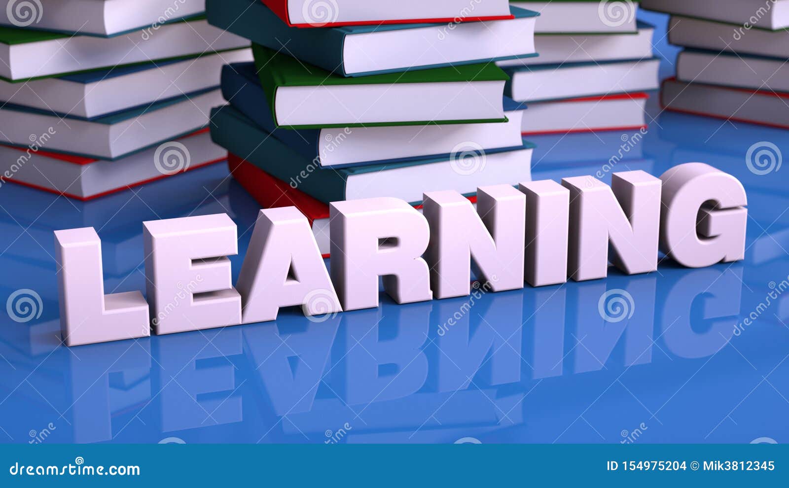 Learning text and books stock illustration. Illustration of elementary ...