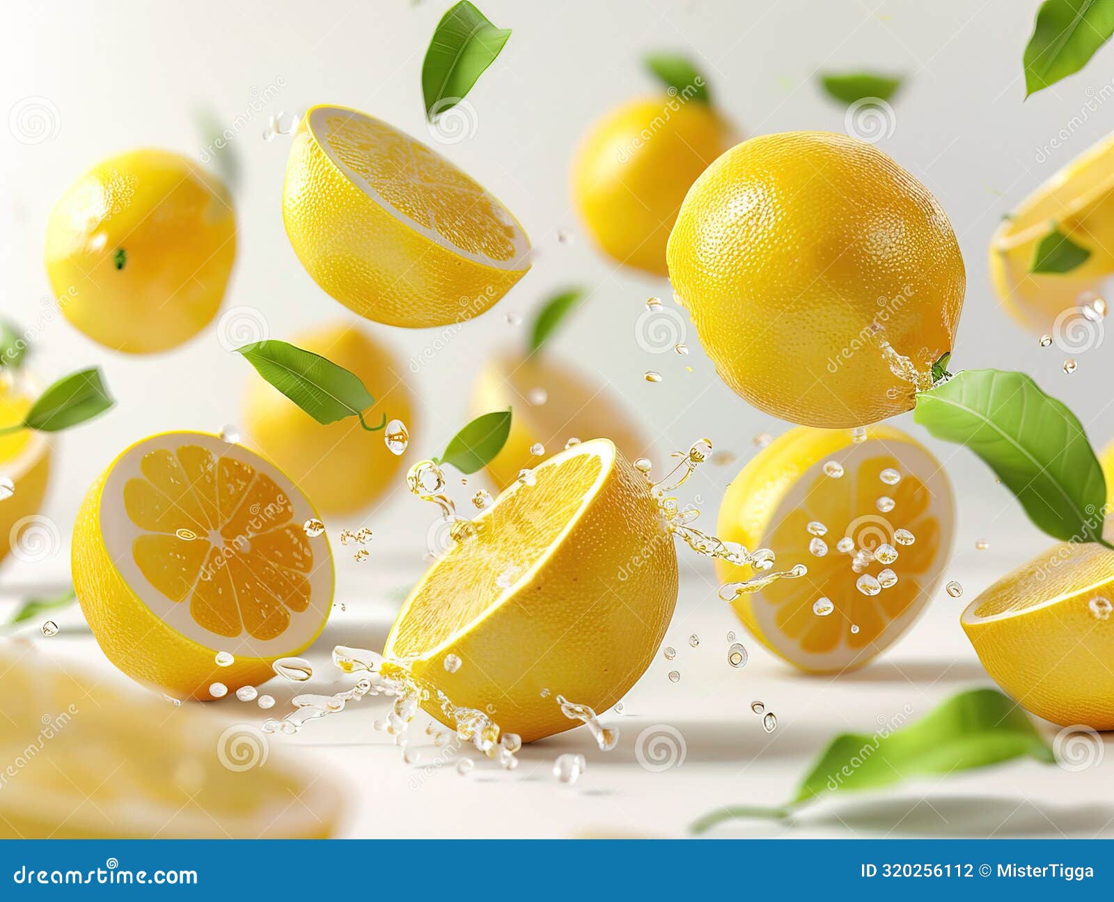 3d Rendering of LEMONS Falling from the Sky, Hyperpop Colour Scheme ...