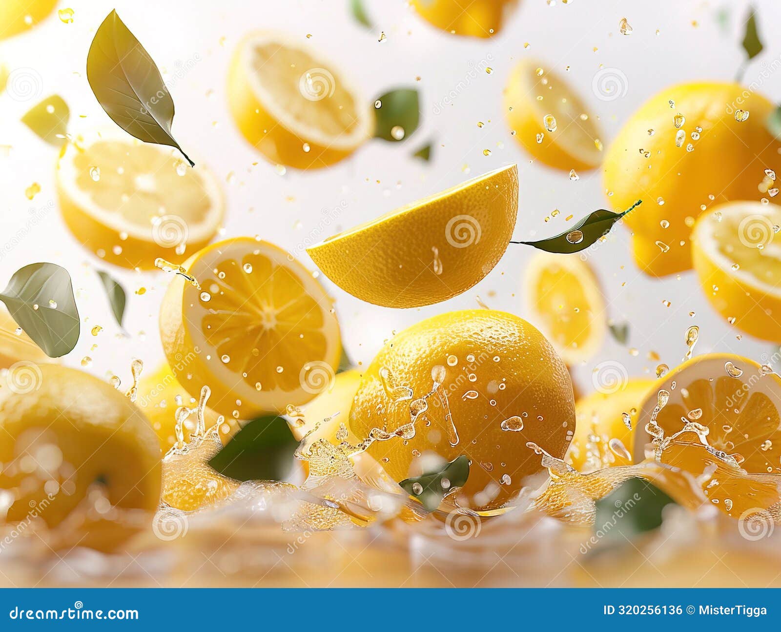 3d Rendering of LEMONS Falling from the Sky, Hyperpop Colour Scheme ...