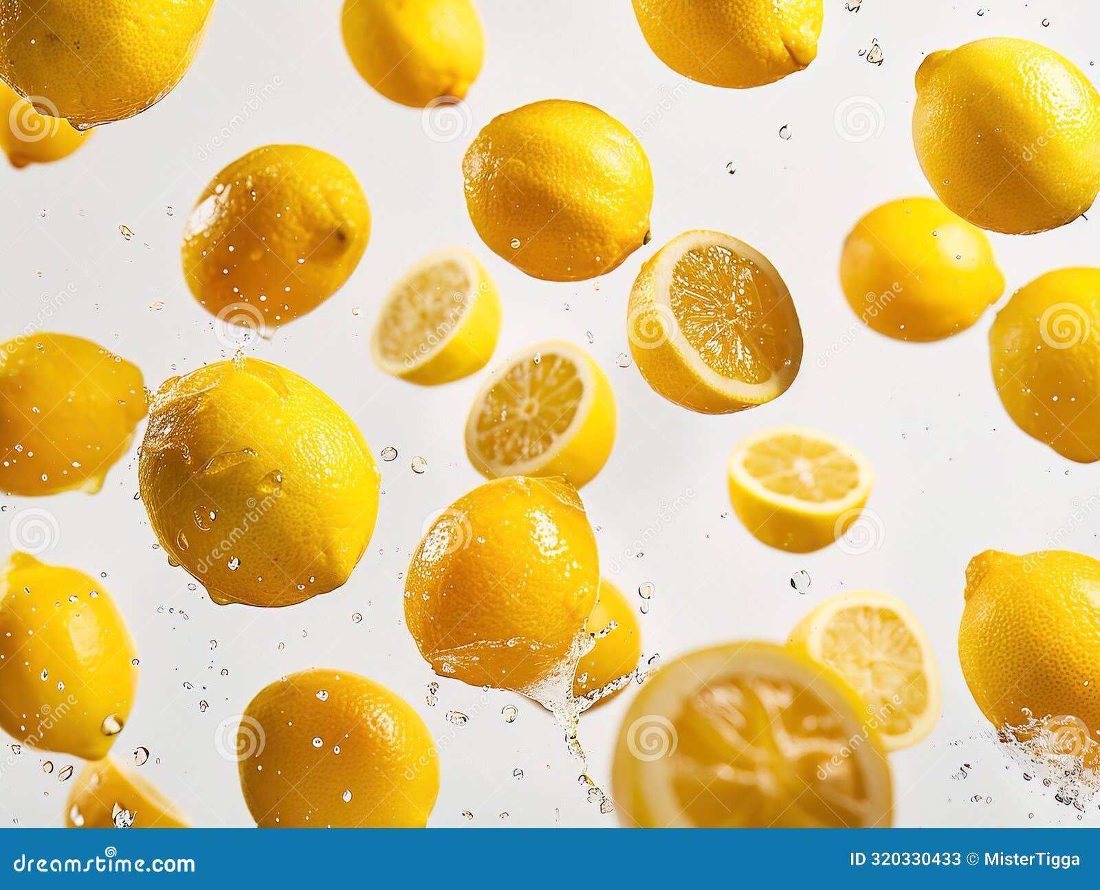 3d Rendering of LEMONS Falling from the Sky, Hyperpop Colour Scheme ...