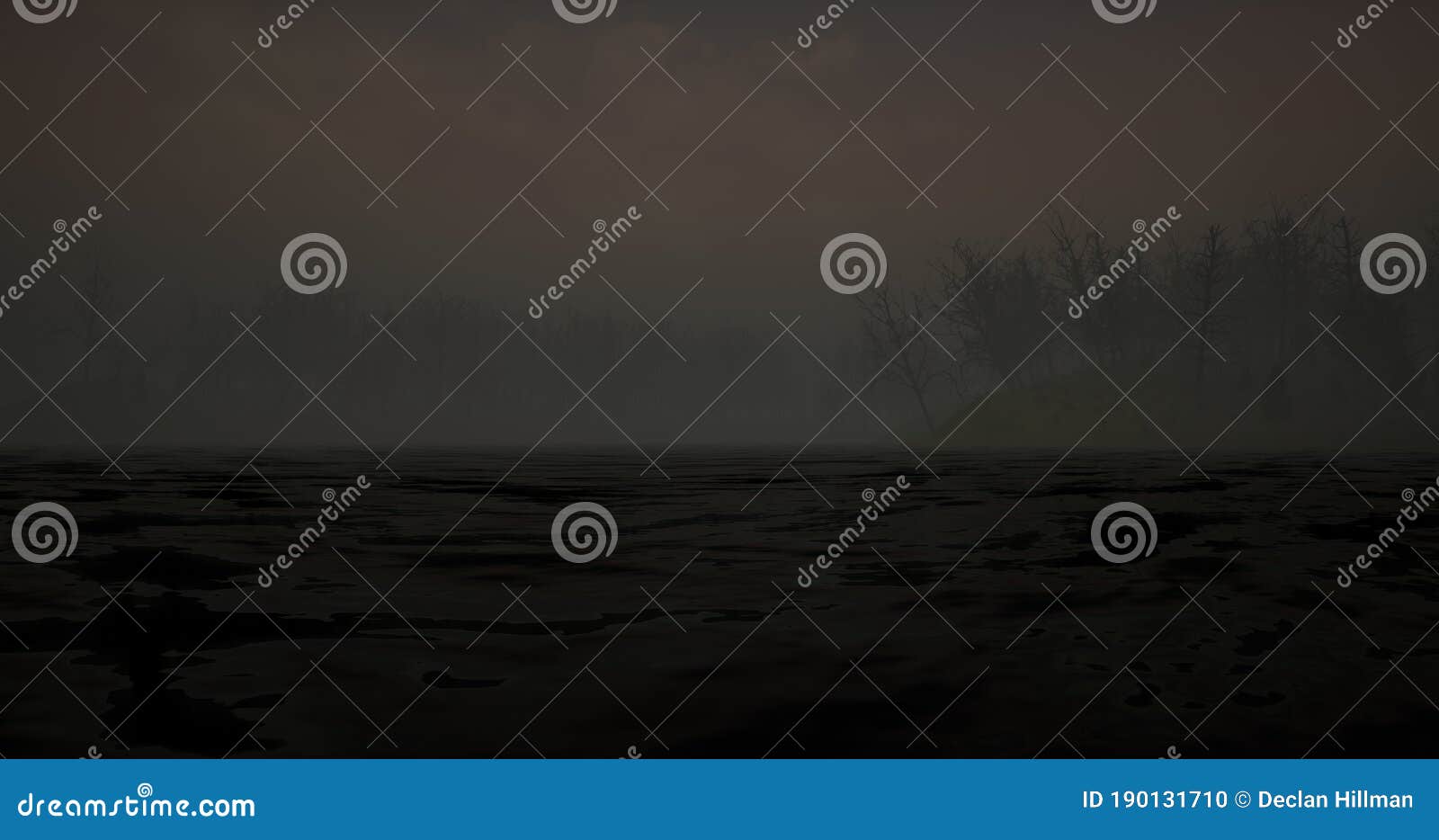 Murky Forest 3D Rendering stock illustration. Illustration of render ...