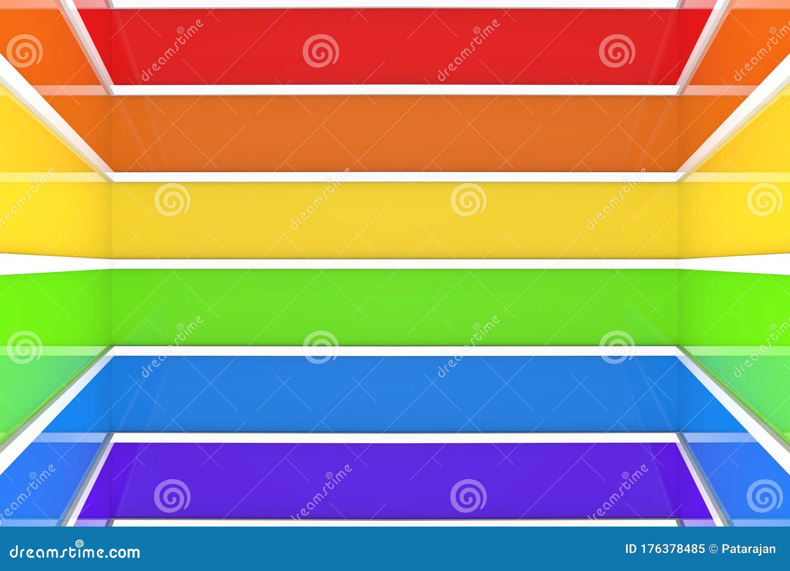 3d Rendering. LGBT Rainbow Color Bar Pattern Comer Room Wall Background ... 3d Rendering. LGBT Rainbow Color Bar Pattern Comer Room Wall Background ...