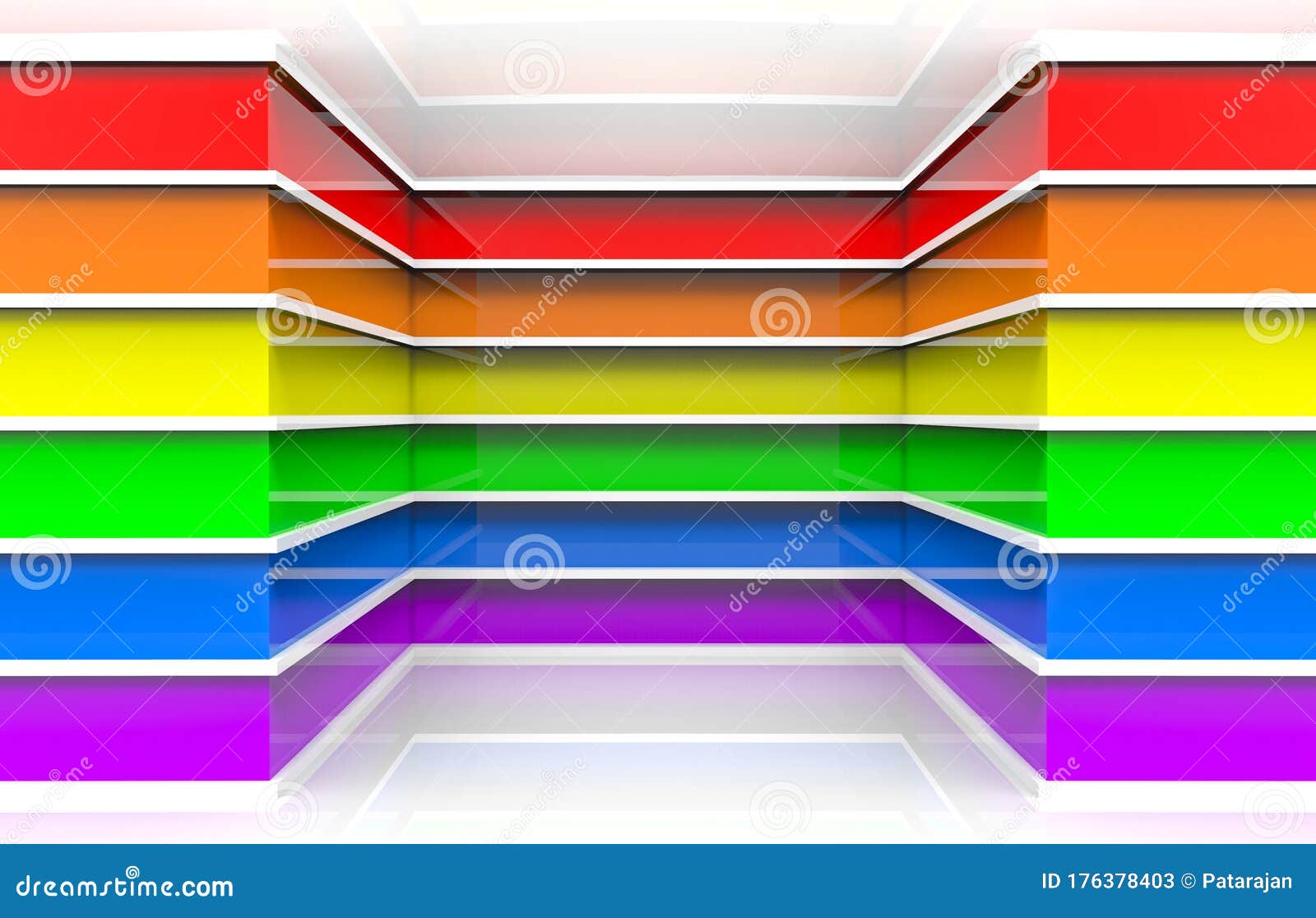 3d Rendering. LGBT Rainbow Color Horizontal Bar Pattern Corner Wall and ... 3d Rendering. LGBT Rainbow Color Horizontal Bar Pattern Corner Wall and ...