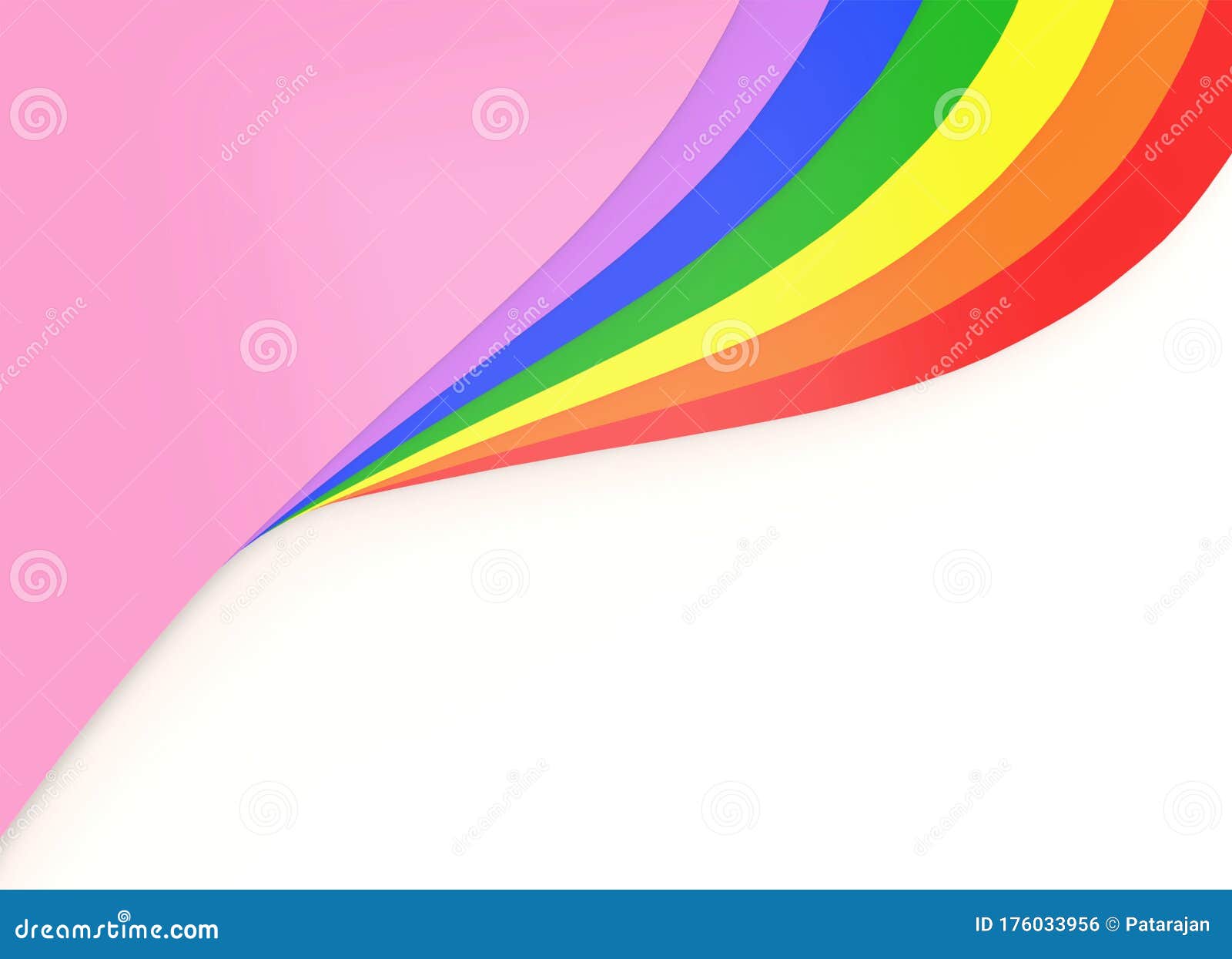 3d Rendering. Lgbt Rainbow Colorful Panels Curve on White Copy Space ... 3d Rendering. Lgbt Rainbow Colorful Panels Curve on White Copy Space ...