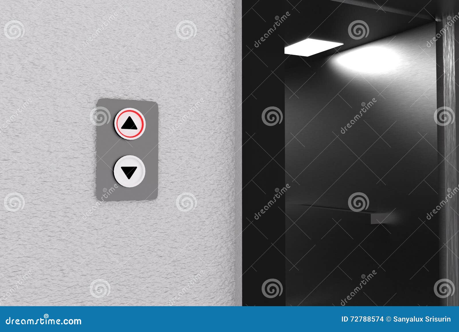 3D Rendering of Lift and Panel Stock Illustration - Illustration of ...