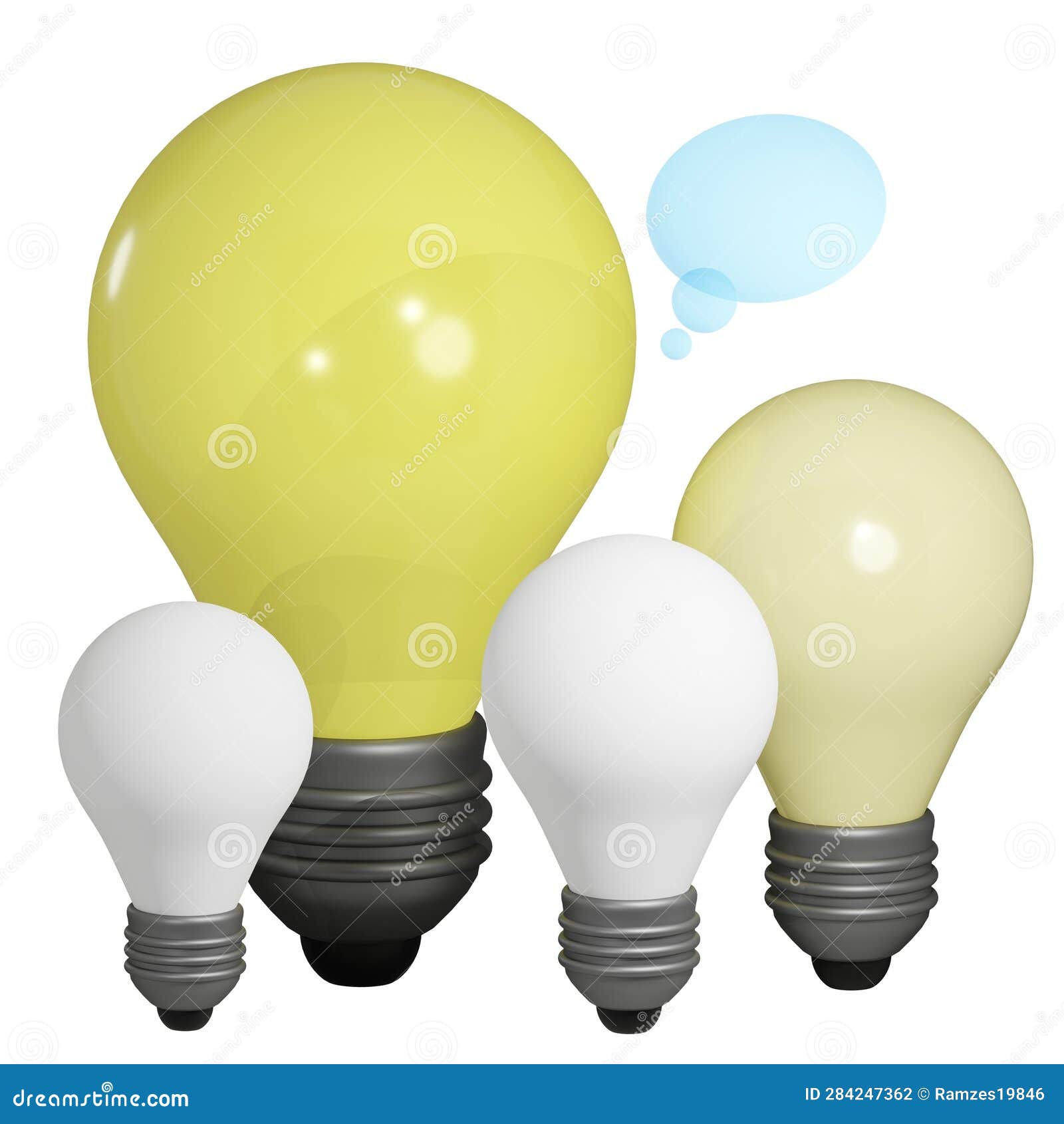 3D Rendering of Light Bulb Senior Teacher Teaches Students, Beginners ...