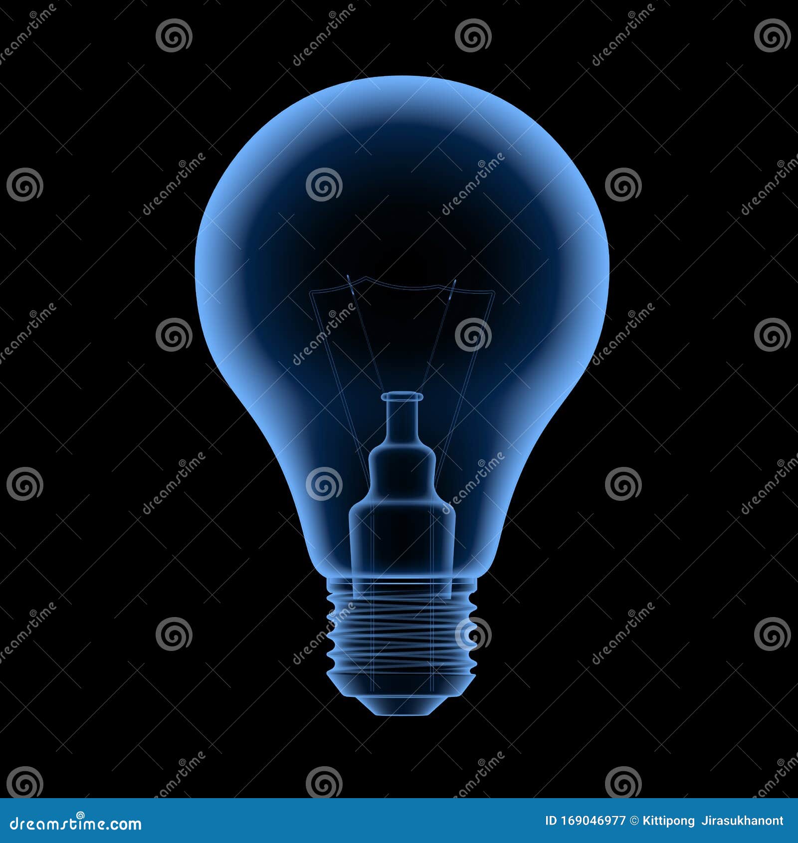 Lightbulb scan or x-ray stock illustration. Illustration of light ...