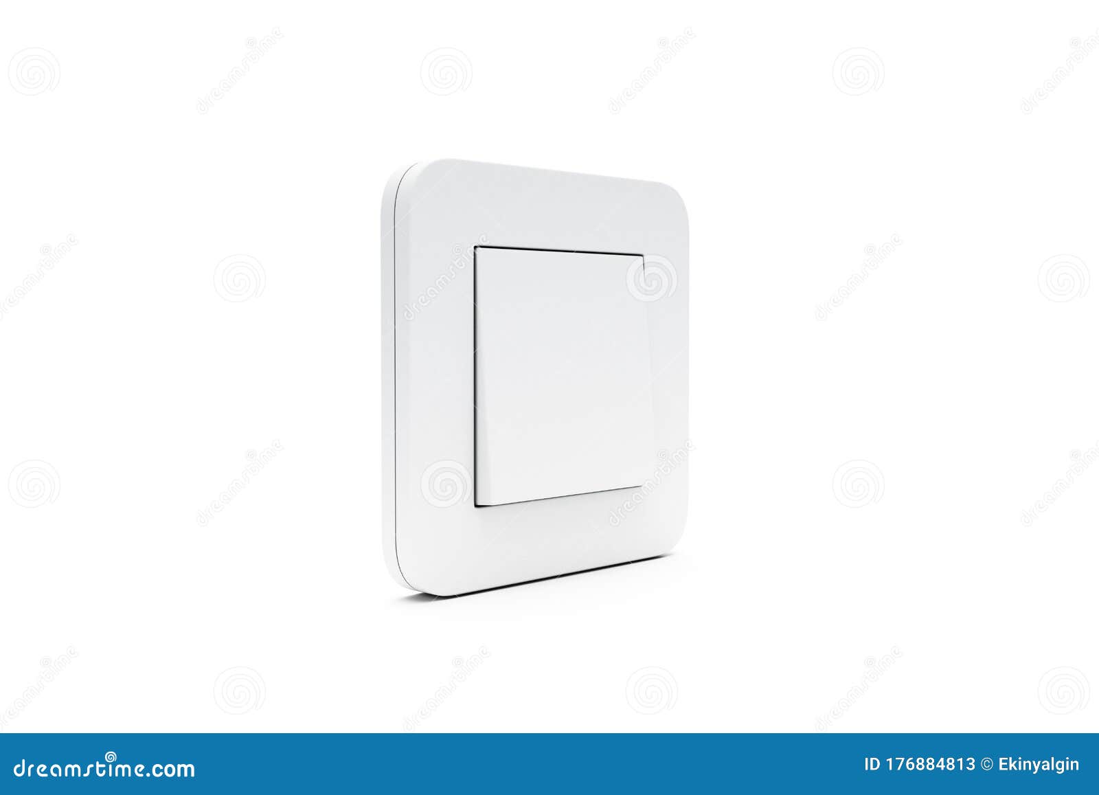 3D Rendering of Lighting Switch on or Off on White Stock Illustration ...