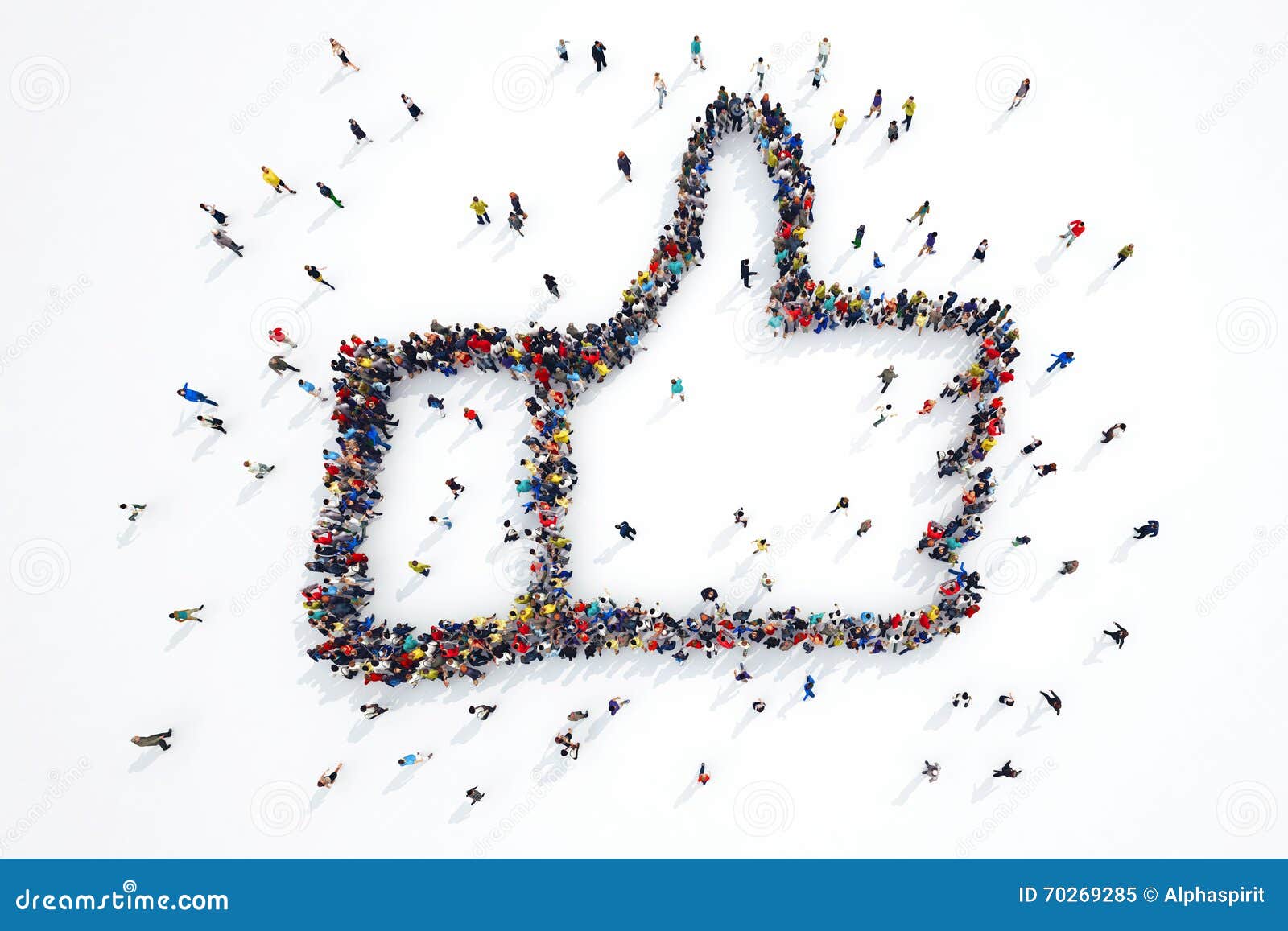 3D Rendering of Like People Stock Illustration - Illustration of group ...