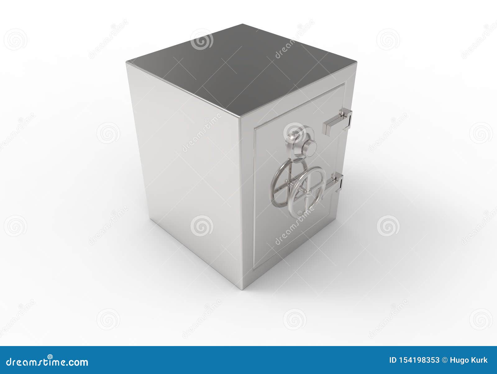 3d Rendering Line Drawing of a Safe Vault Isolated in White Background ...