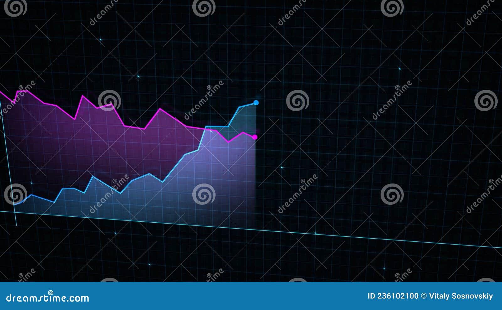 3D Rendering of a Line Graph of a Digital Income Chart Stock ...