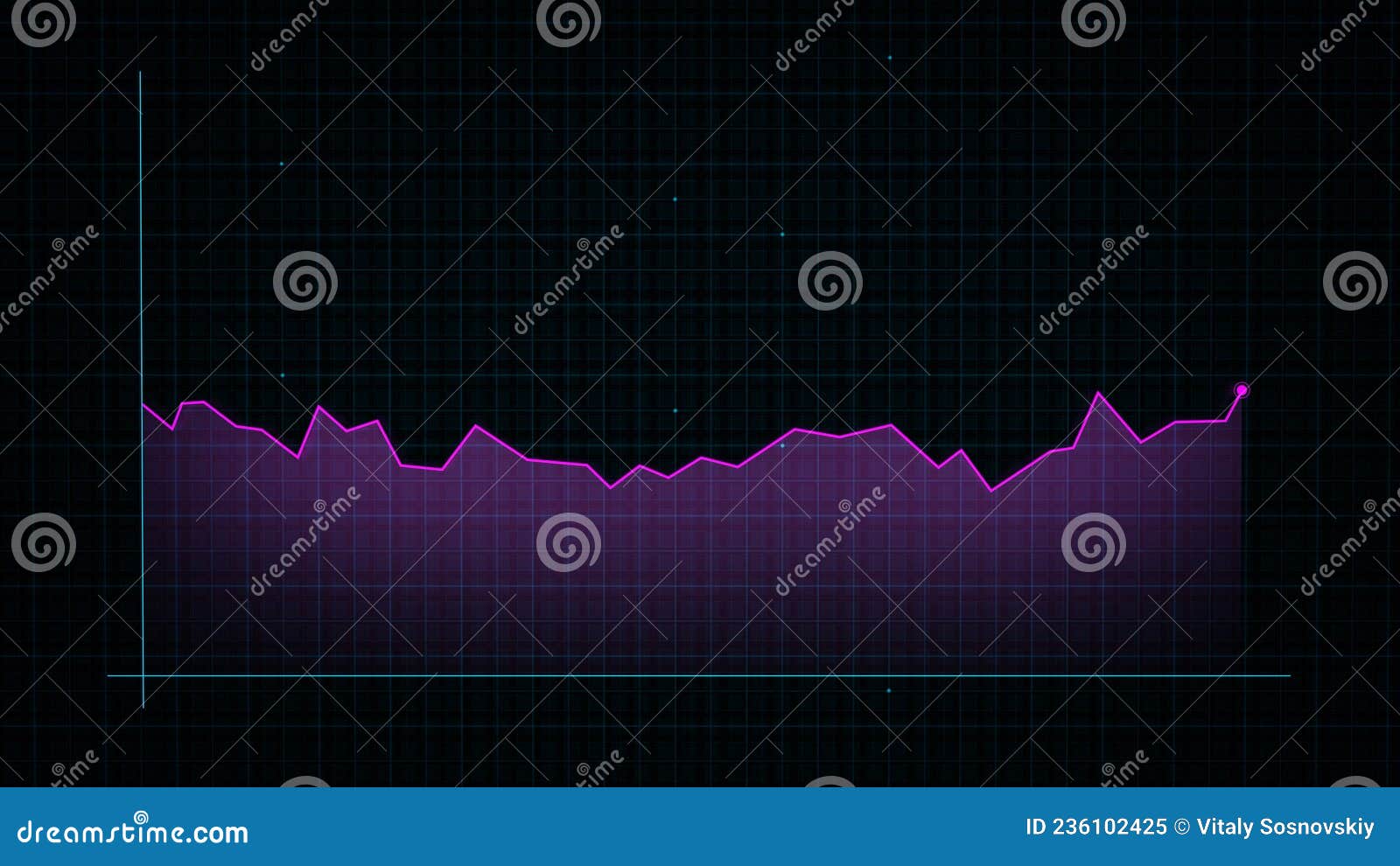 3D Rendering of a Line Graph of a Digital Income Chart Stock ...