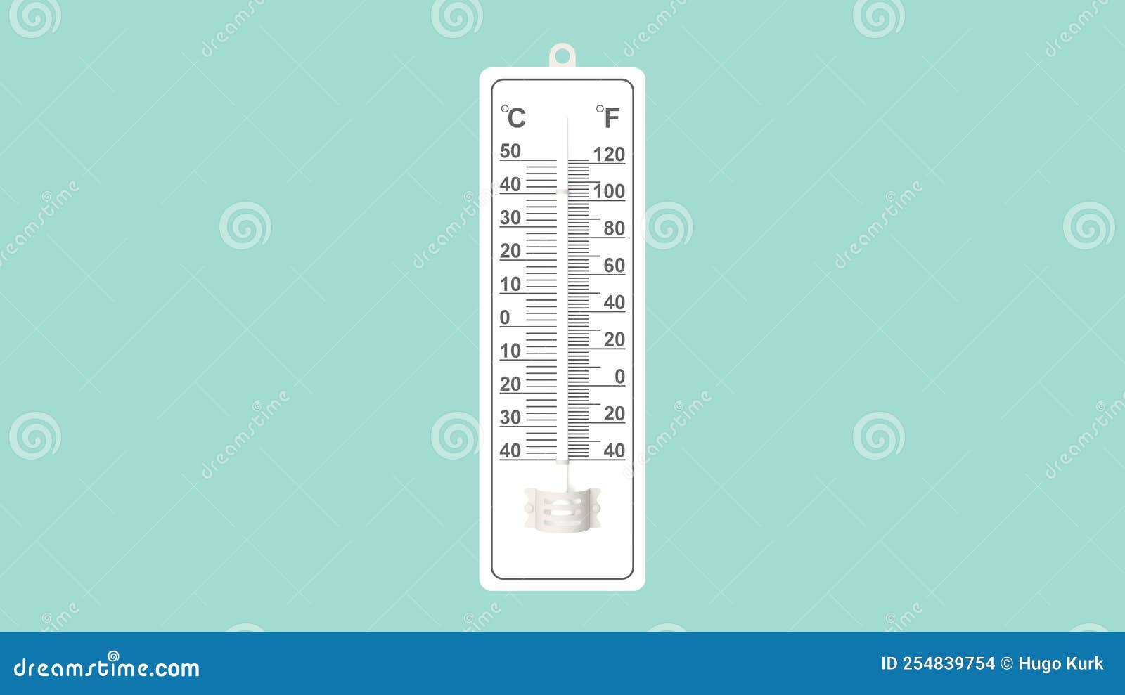 3D Rendering of a Liquid Based Weather Thermometer a Measuring ...